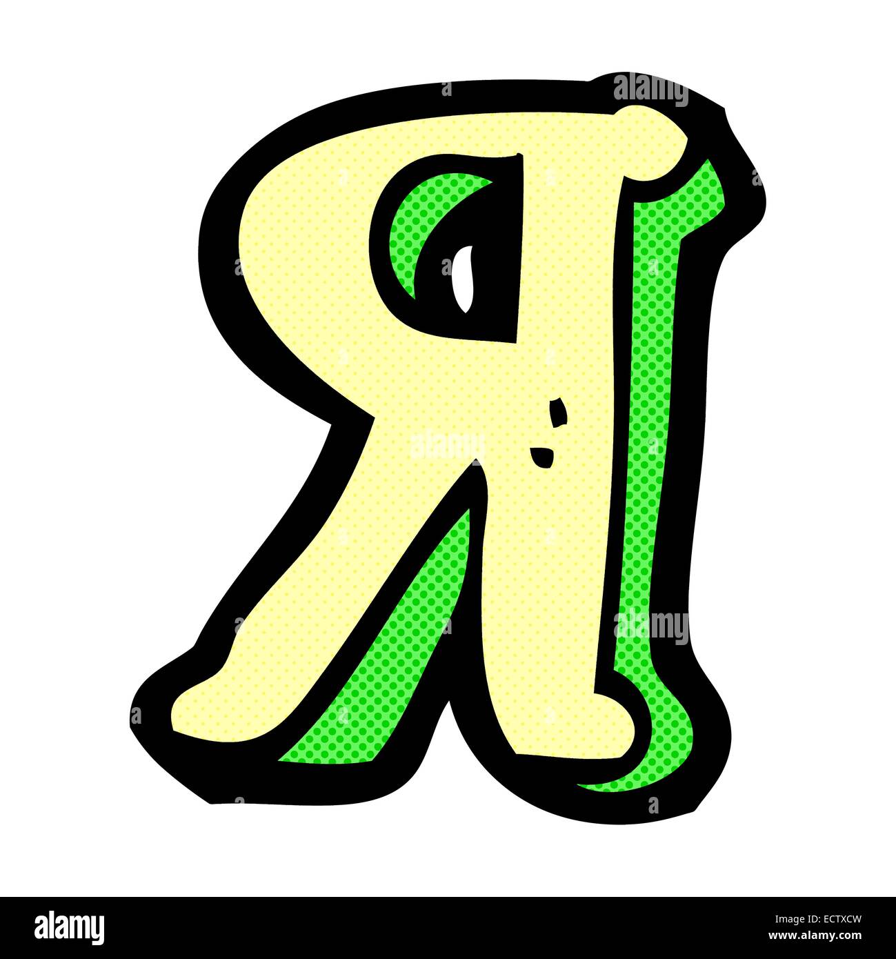 retro comic book style cartoon letter R Stock Vector Image & Art - Alamy