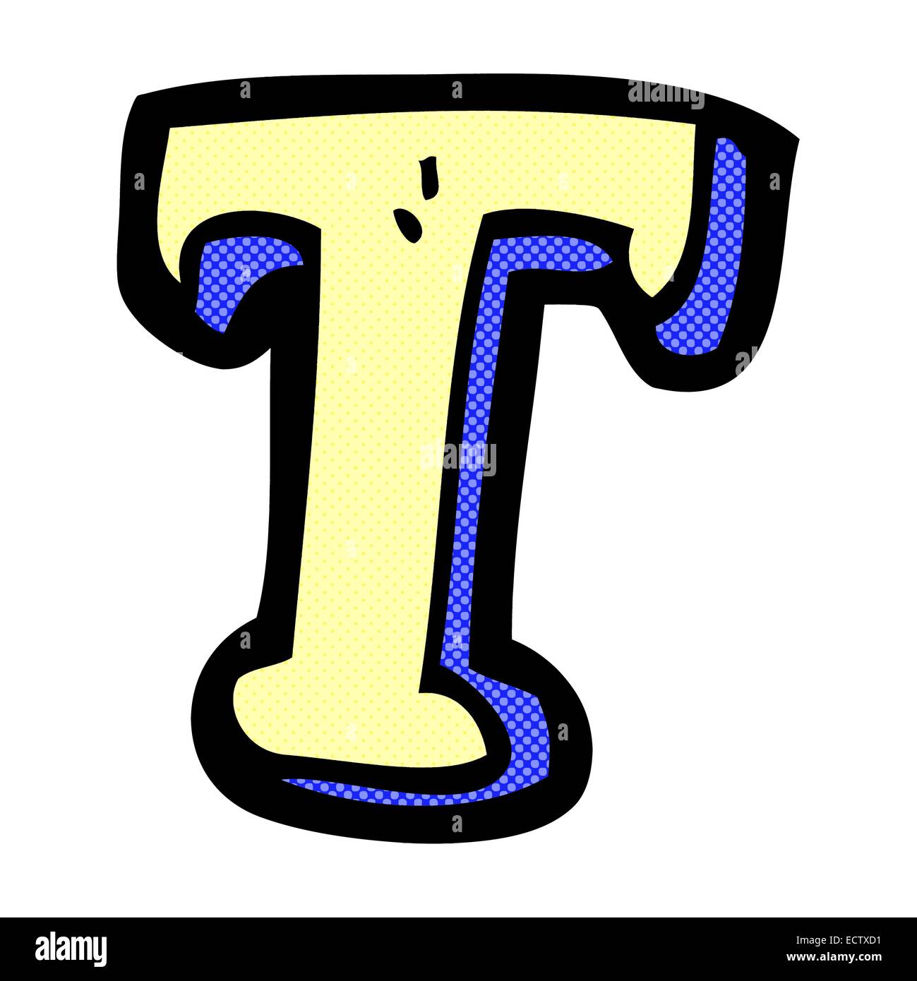 retro comic book style cartoon letter T Stock Vector Image & Art - Alamy