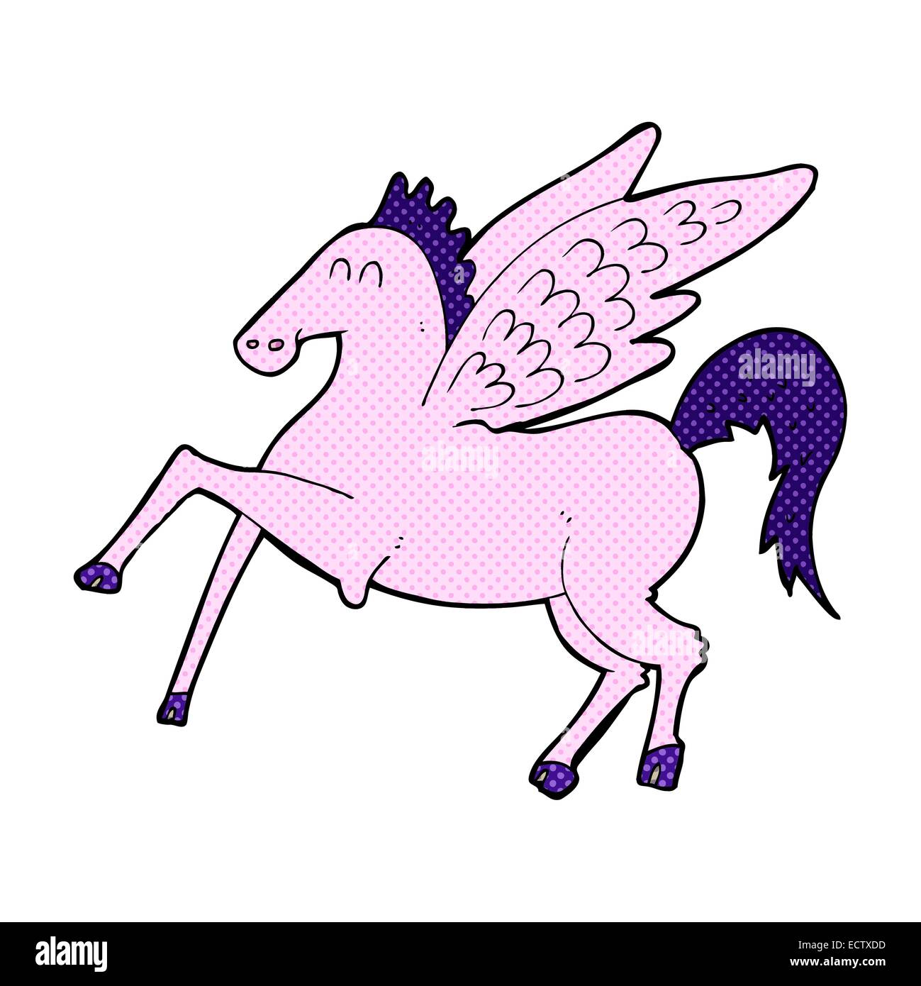 retro comic book style cartoon pegasus Stock Vector Image & Art - Alamy