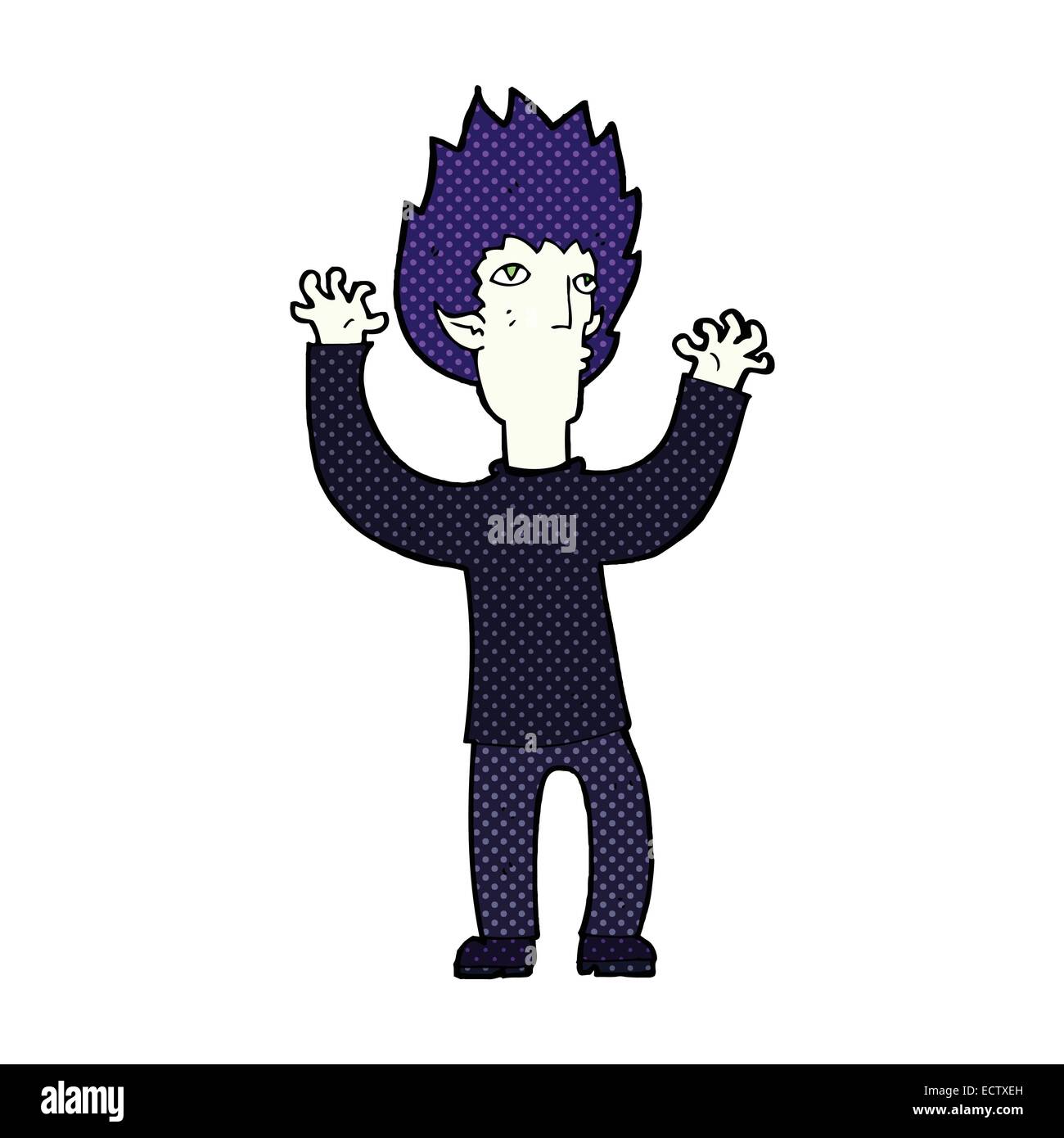 retro comic book style cartoon vampire Stock Vector Image & Art - Alamy