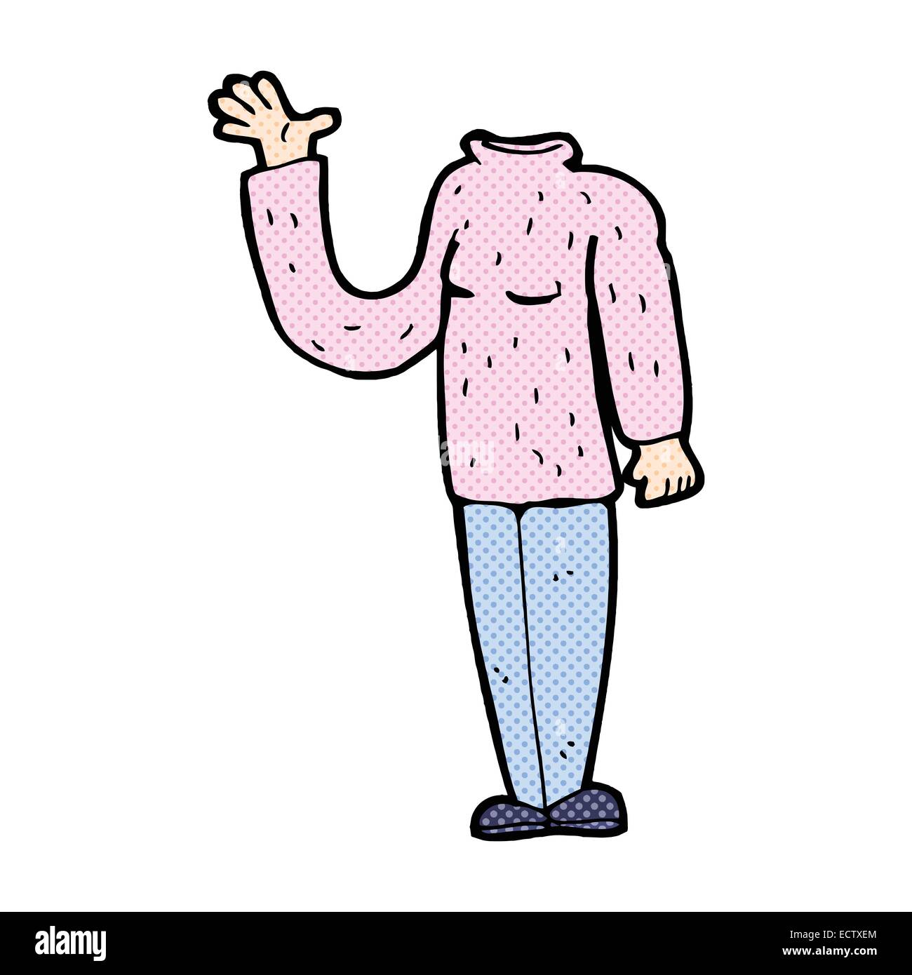 retro comic book style cartoon headless body (mix and match retro comic ...