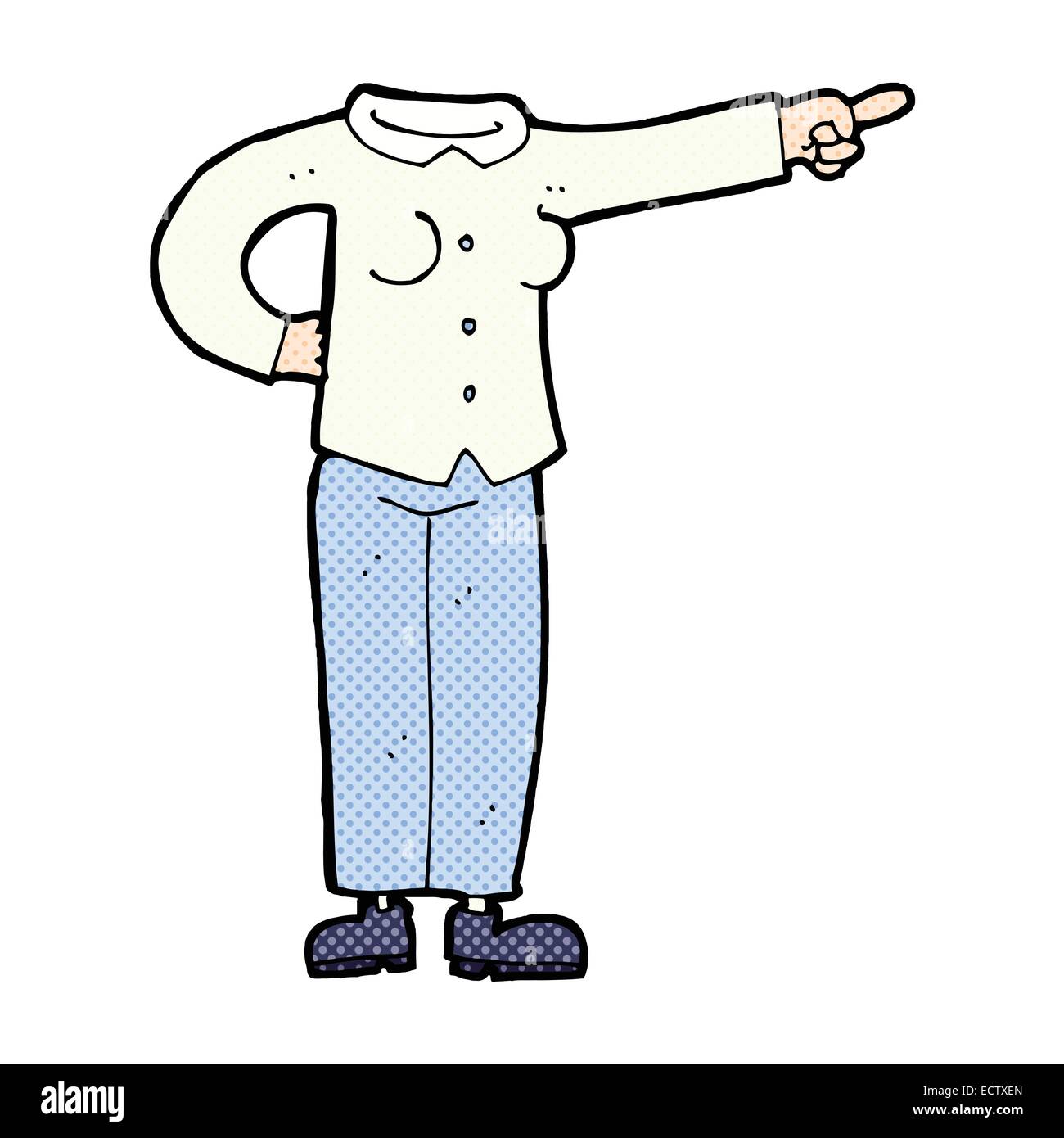 retro comic book style cartoon pointing body (mix and match retro comic ...