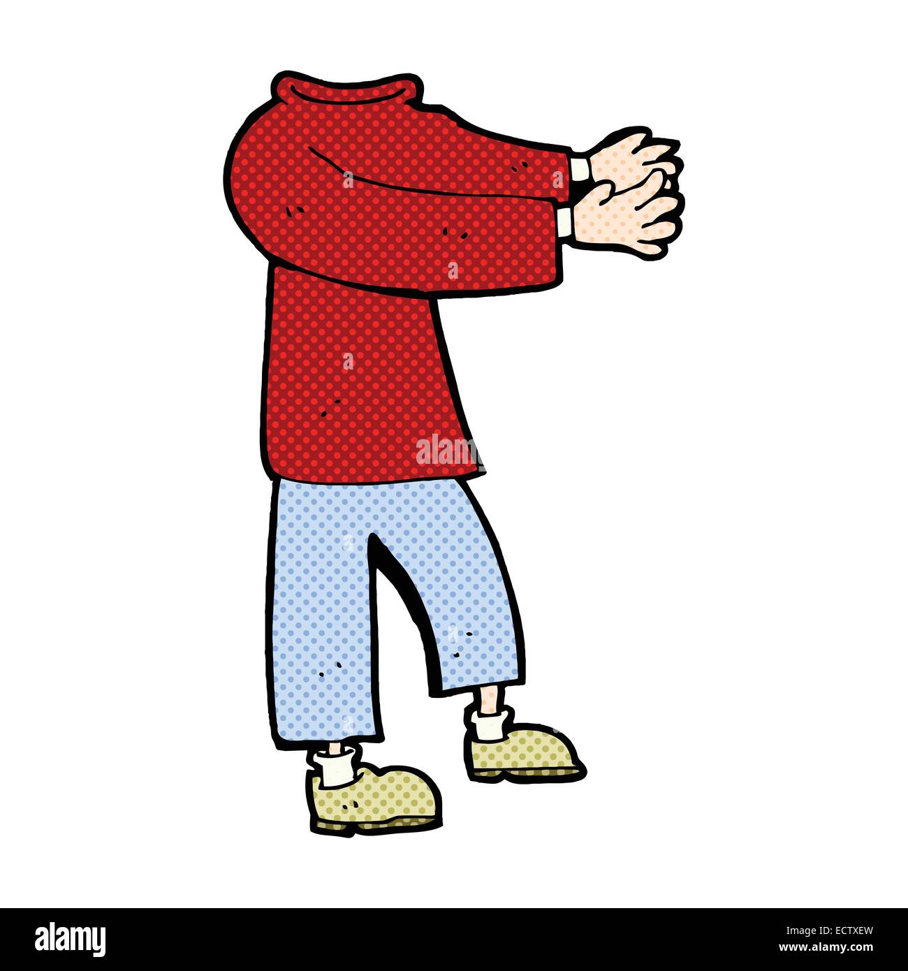 retro comic book style cartoon headless body (mix and match retro comic ...