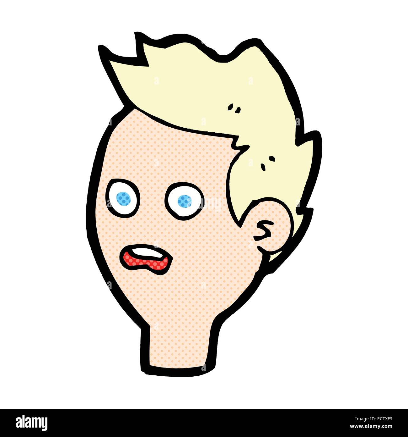 retro comic book style cartoon shocked man Stock Vector Image & Art - Alamy
