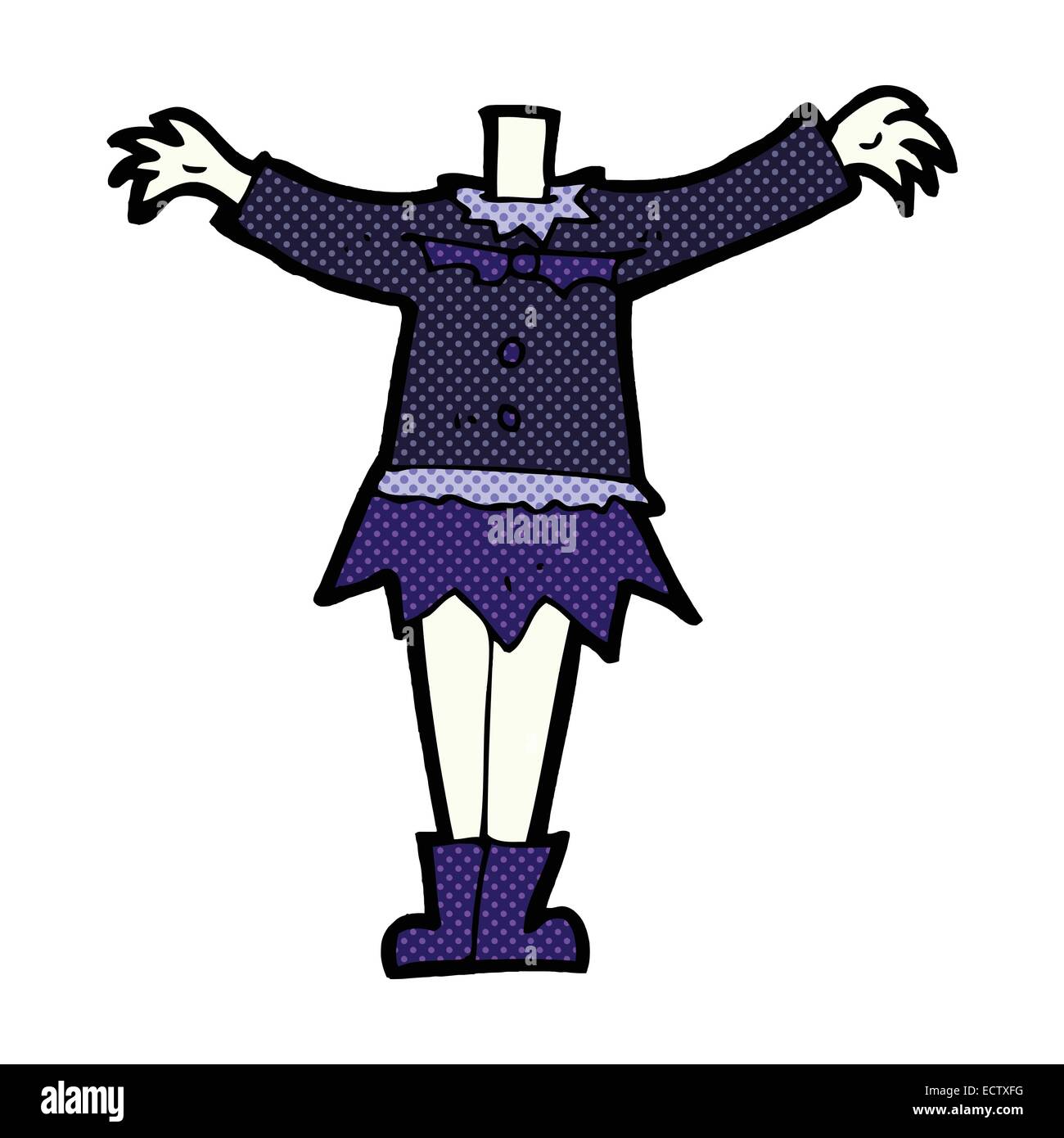 retro comic book style cartoon female vampire body (mix and match retro ...