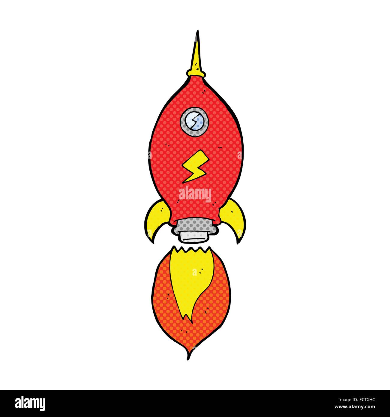 retro comic book style cartoon spaceship Stock Vector Image & Art - Alamy