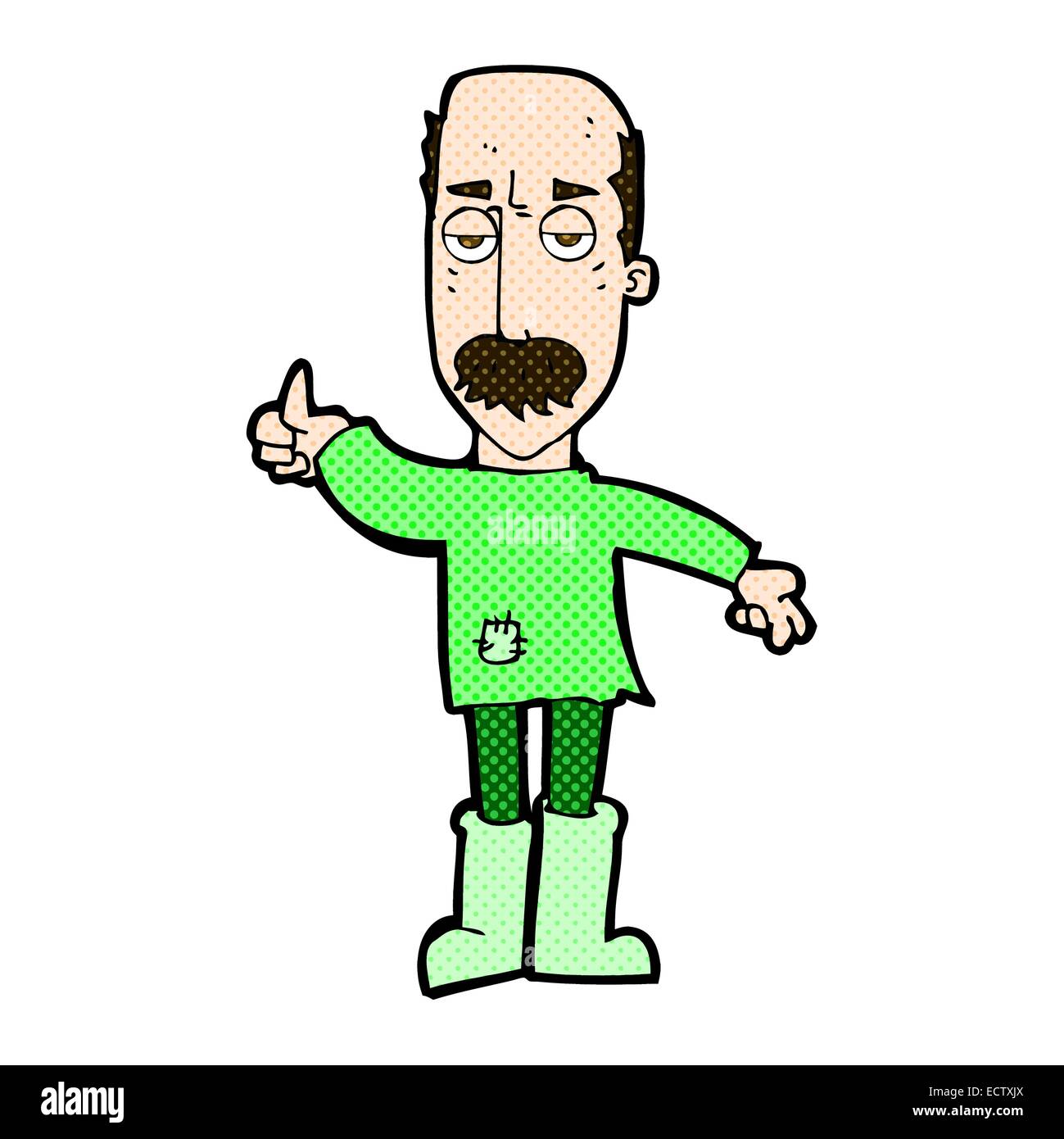 retro comic book style cartoon annoyed old man Stock Vector Image & Art ...