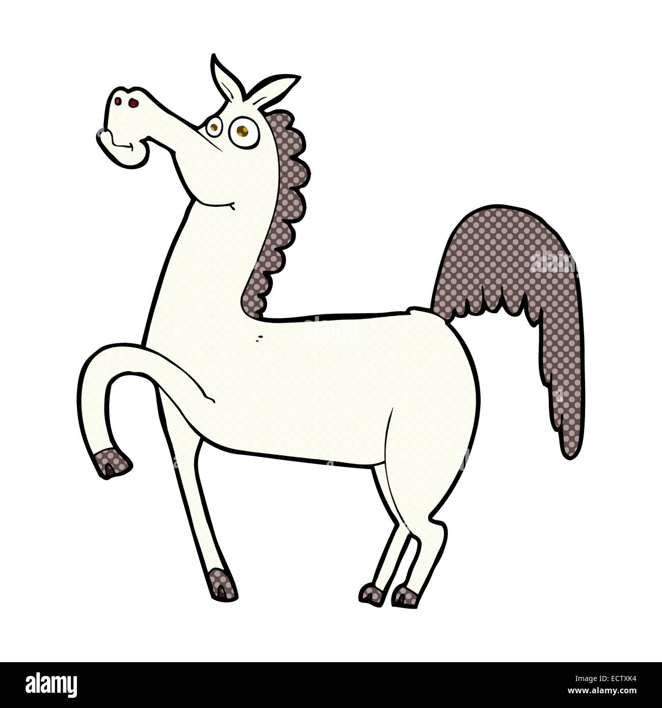 funny retro comic book style cartoon horse Stock Vector Image & Art - Alamy