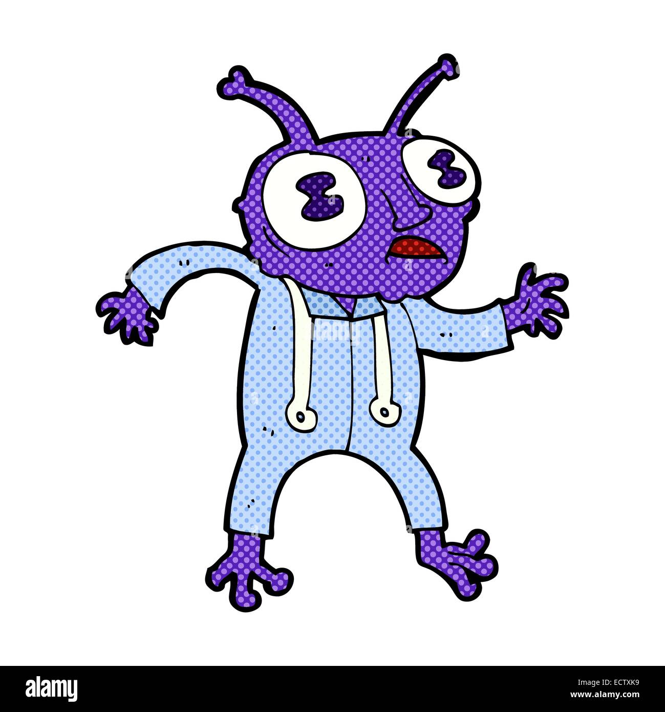 retro comic book style cartoon alien spaceman Stock Vector Image & Art ...