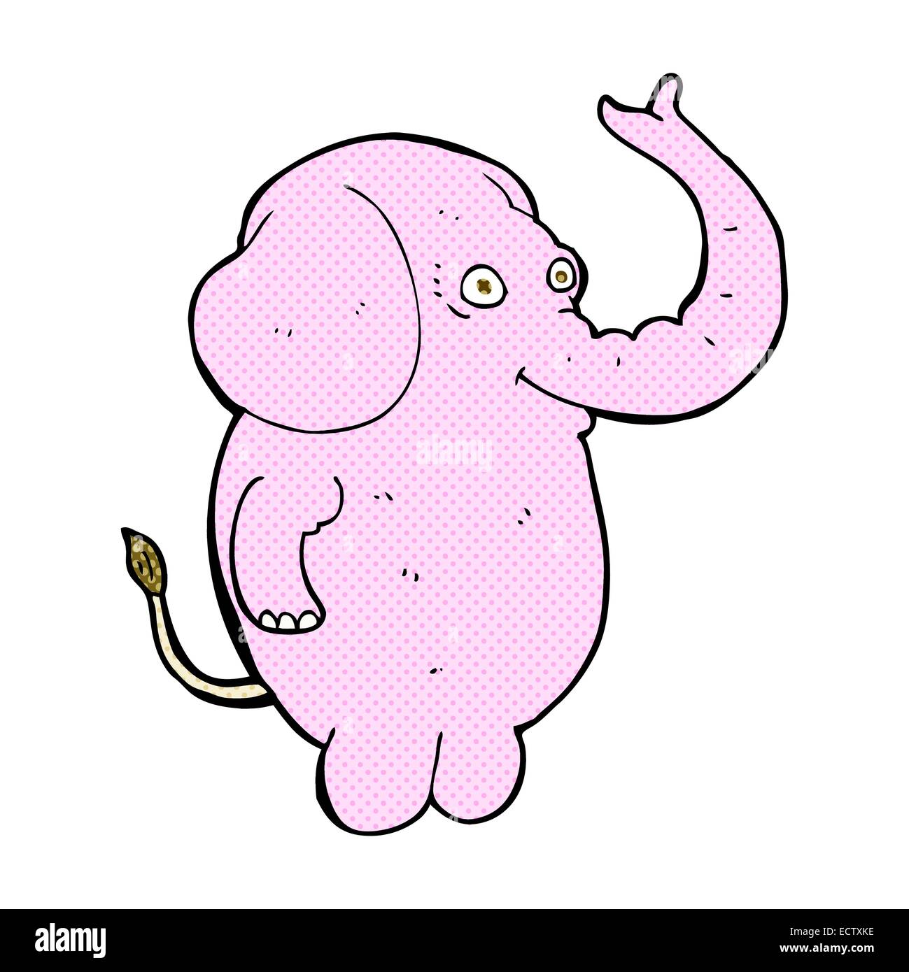 retro comic book style cartoon funny elephant Stock Vector Image & Art ...