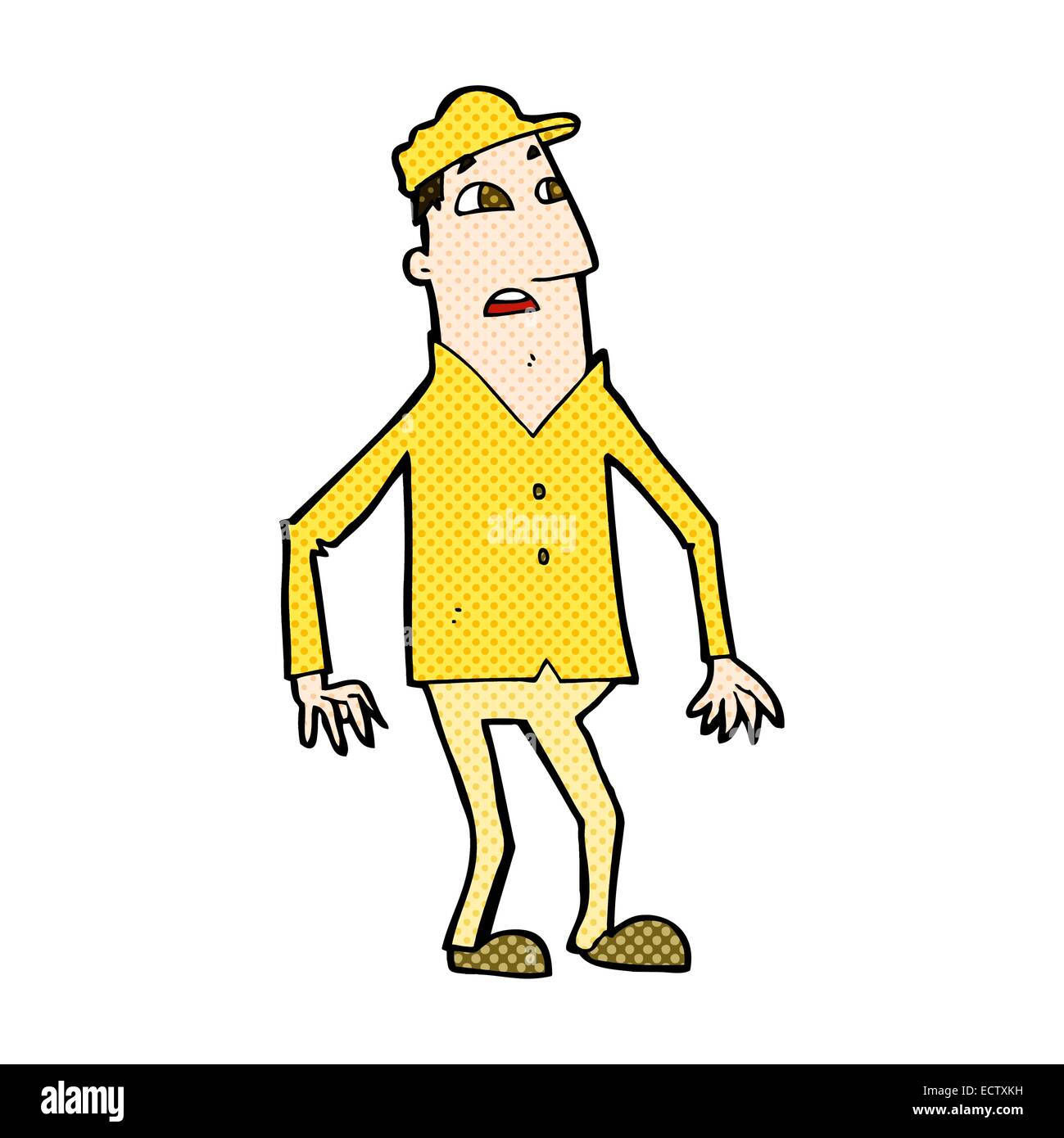 retro comic book style cartoon shocked man Stock Vector Image & Art - Alamy