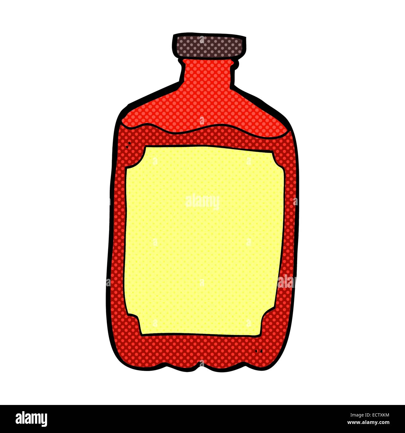 retro comic book style cartoon water bottle Stock Vector Image & Art ...