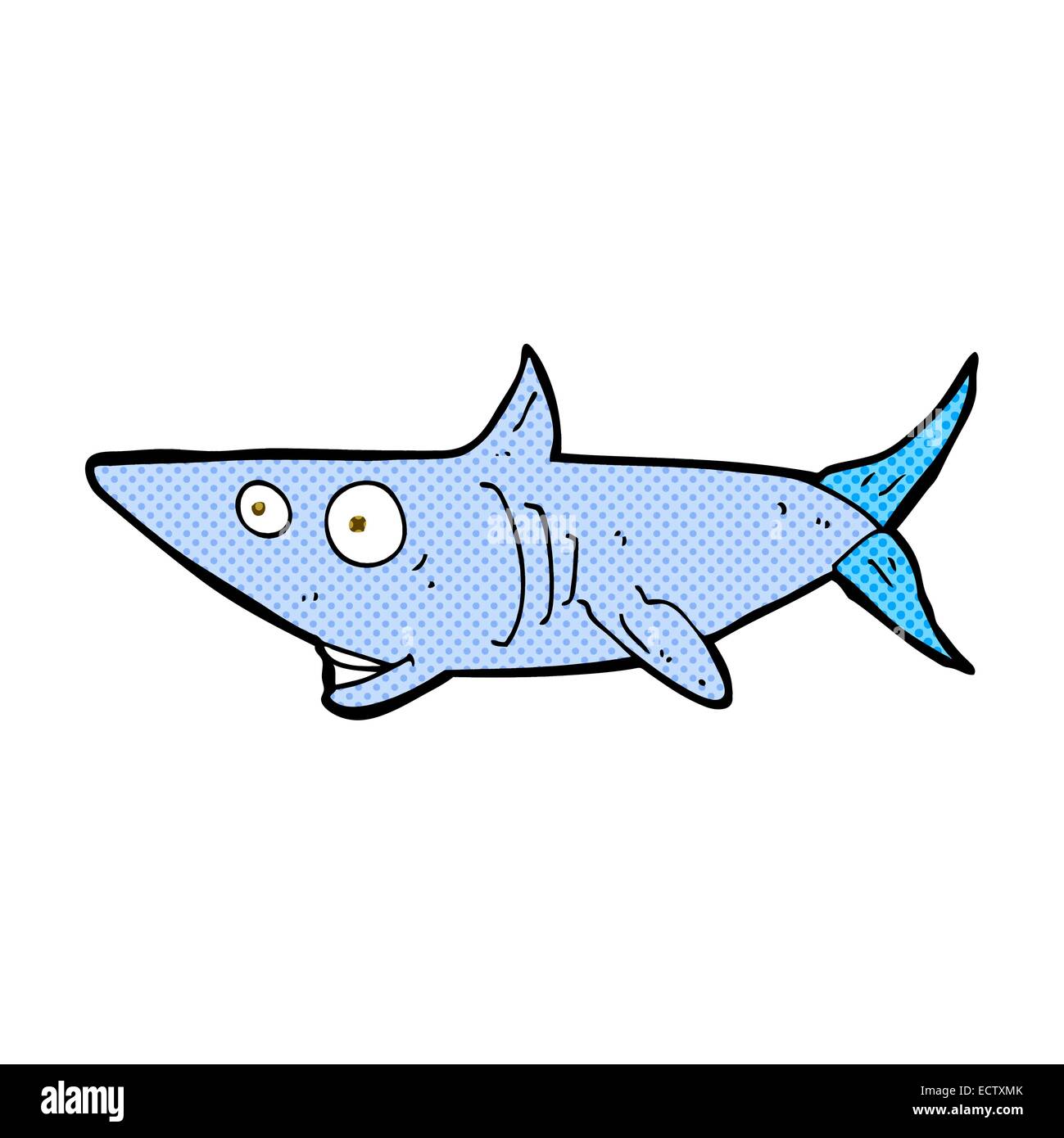 retro comic book style cartoon happy shark Stock Vector Image & Art - Alamy