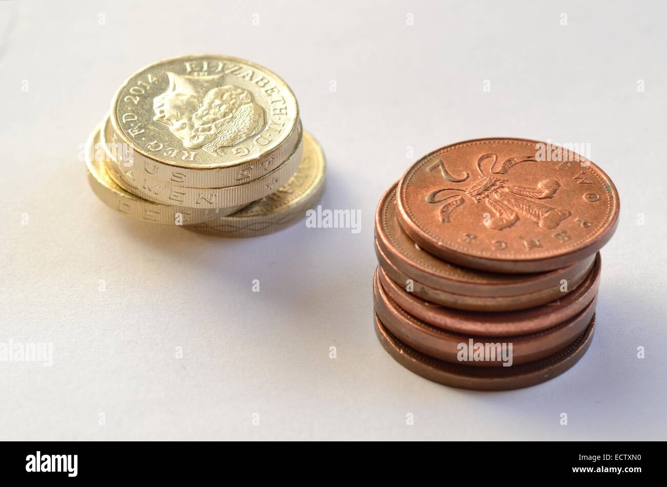 Current british coins hi-res stock photography and images - Alamy