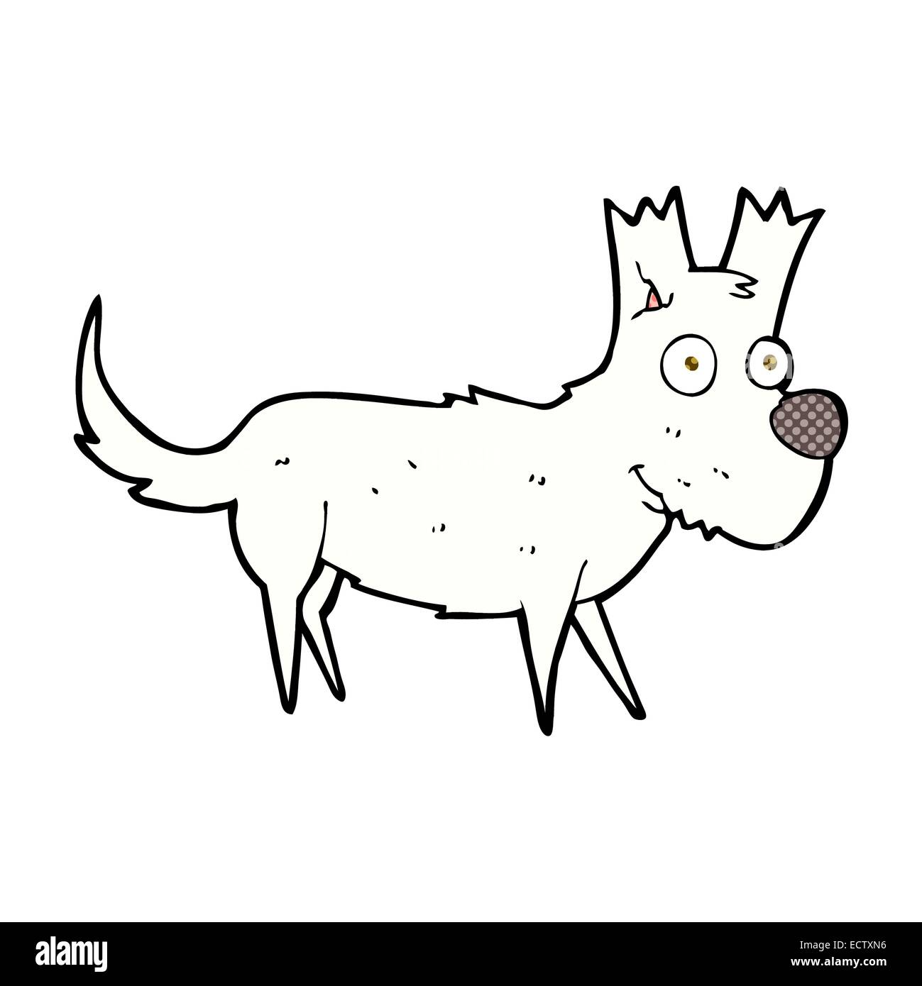 retro comic book style cartoon cute little dog Stock Vector Image & Art ...