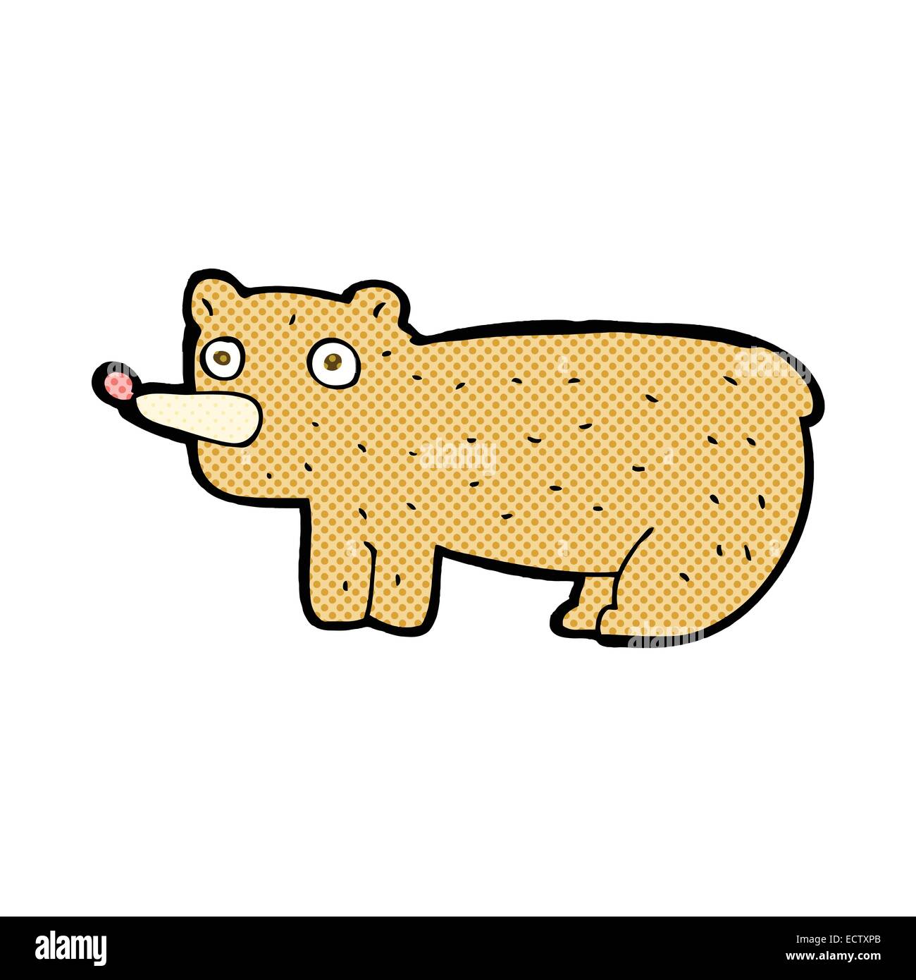 funny retro comic book style cartoon bear Stock Vector Image & Art - Alamy