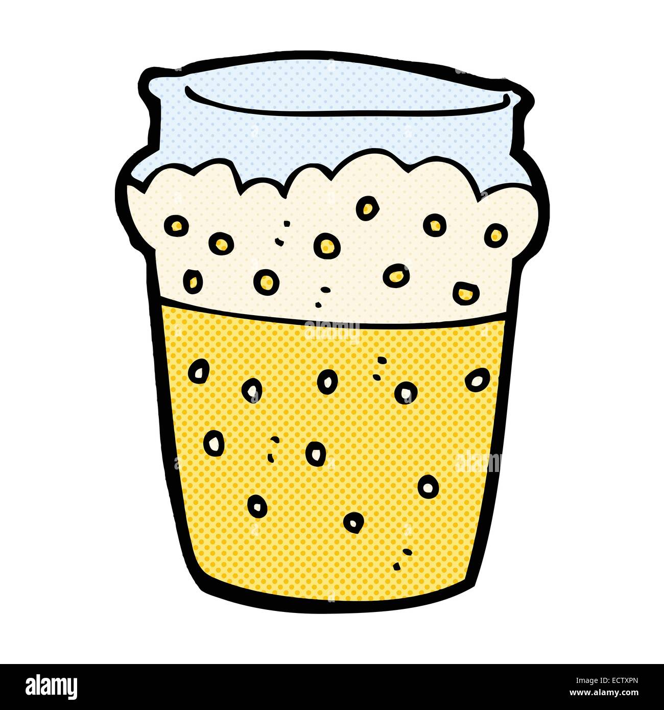 retro comic book style cartoon glass of beer Stock Vector Image & Art ...