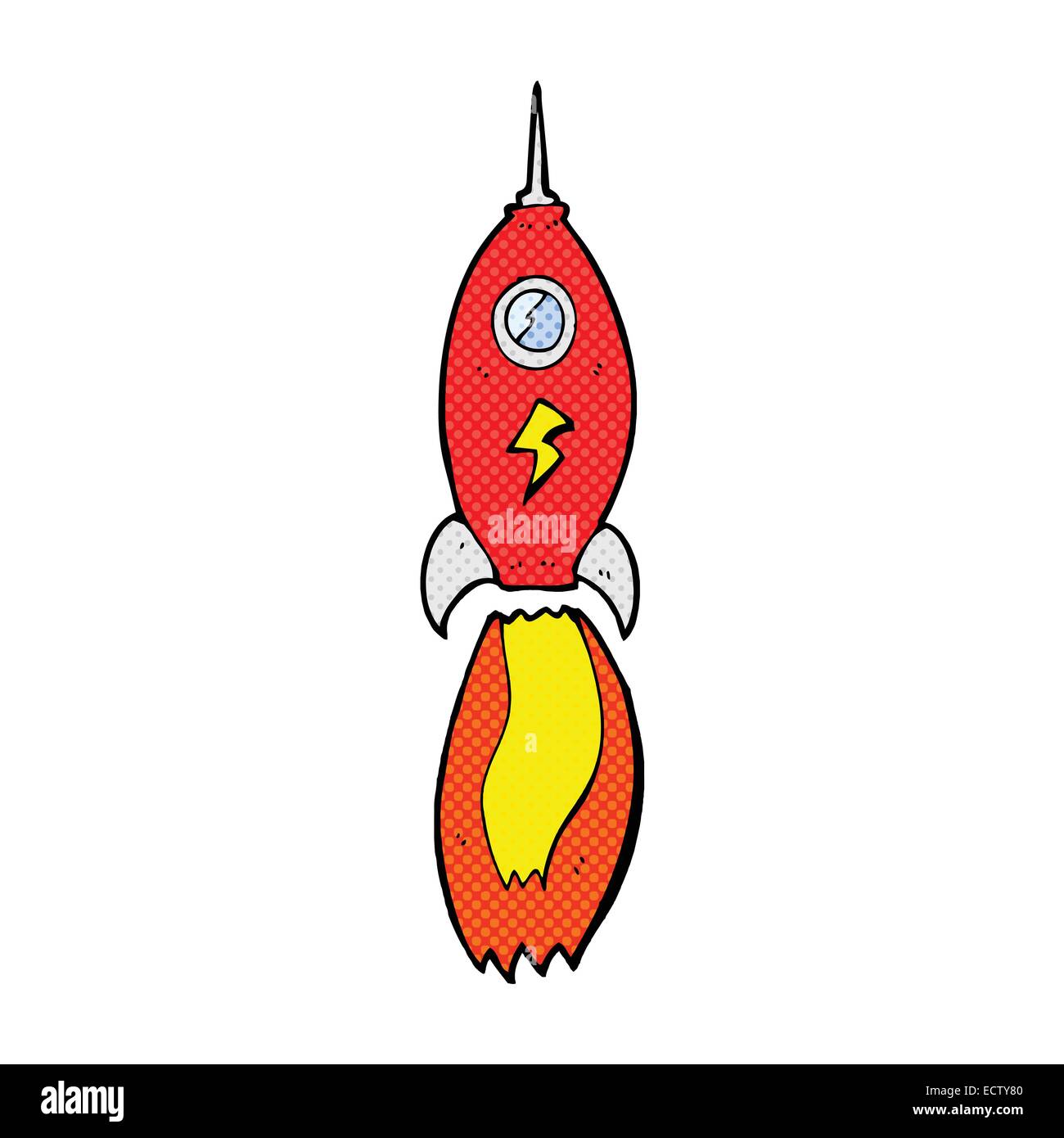 retro comic book style cartoon rocket Stock Vector Image & Art - Alamy