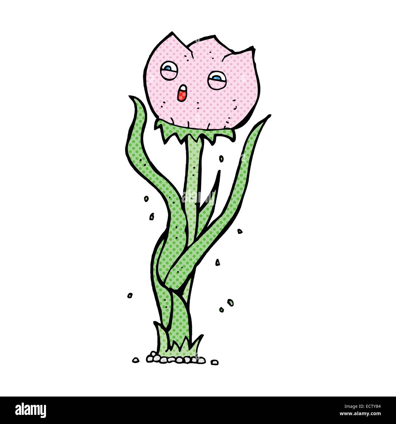 retro comic book style cartoon flower Stock Vector Image & Art - Alamy