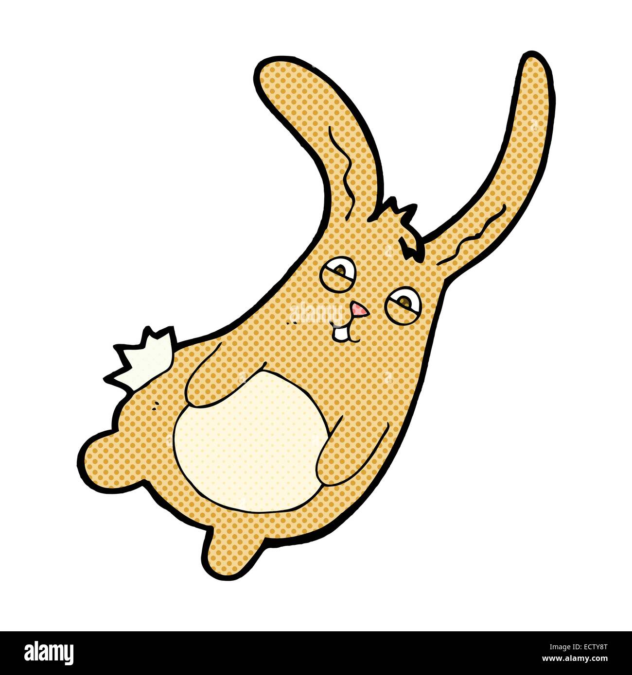 funny retro comic book style cartoon rabbit Stock Vector Image & Art ...