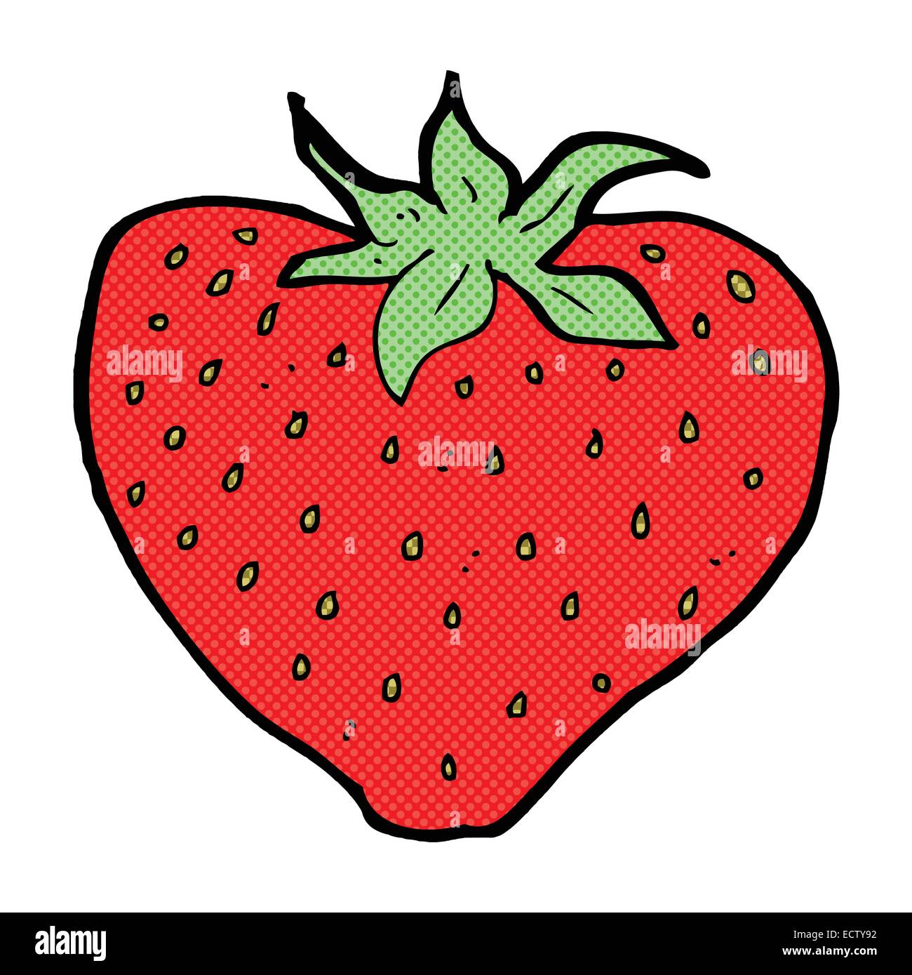 retro comic book style cartoon strawberry Stock Vector Image & Art - Alamy