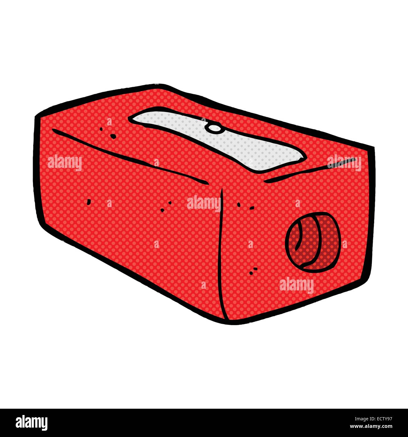 retro comic book style cartoon pencil sharpener Stock Vector Image ...