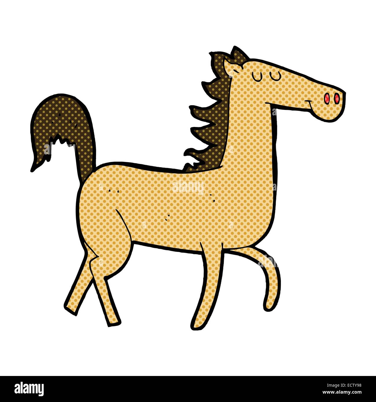 retro comic book style cartoon horse Stock Vector Image & Art - Alamy