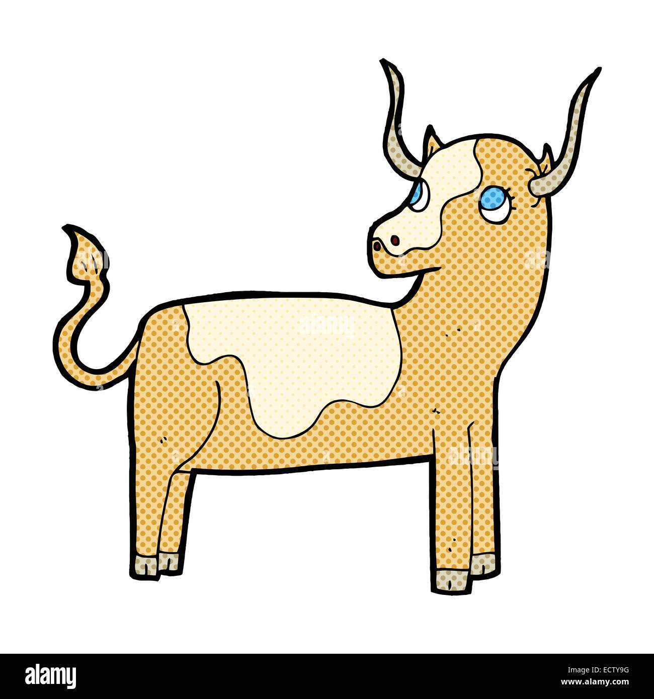 retro comic book style cartoon cow Stock Vector Image & Art - Alamy