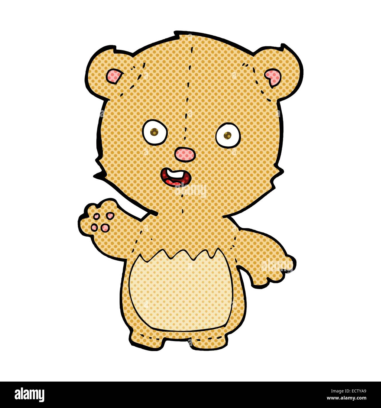 retro comic book style cartoon teddy bear Stock Vector Image & Art - Alamy