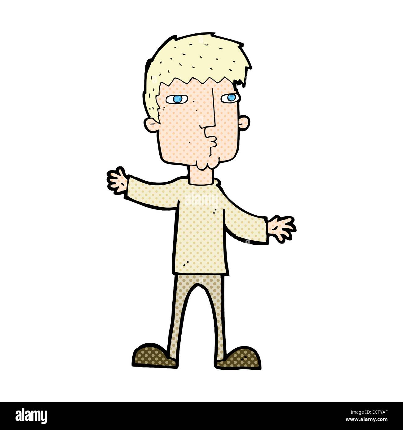 retro comic book style cartoon curious man Stock Vector Image & Art - Alamy