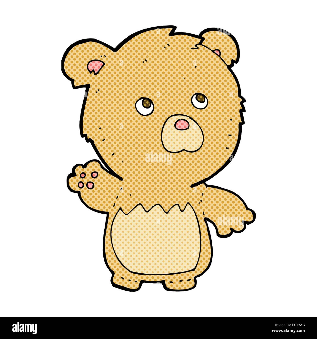 retro comic book style cartoon teddy bear Stock Vector Image & Art - Alamy