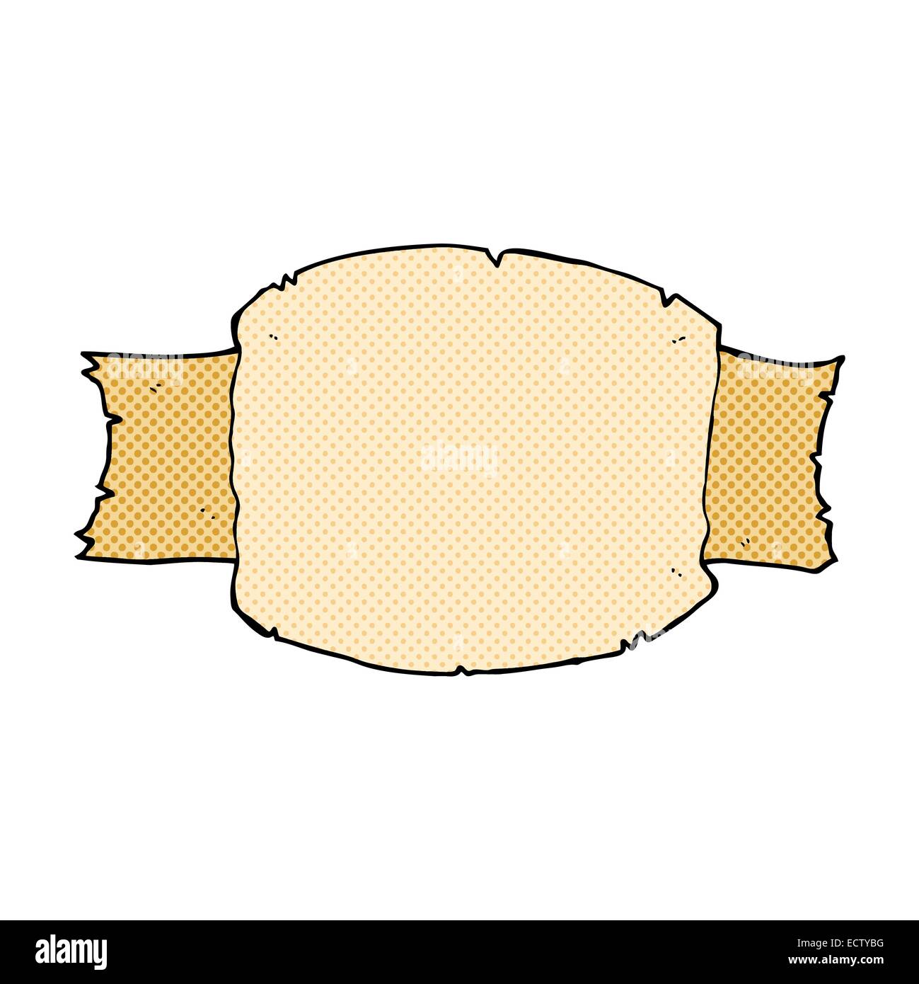 retro comic book style cartoon scroll banner Stock Vector Image & Art ...