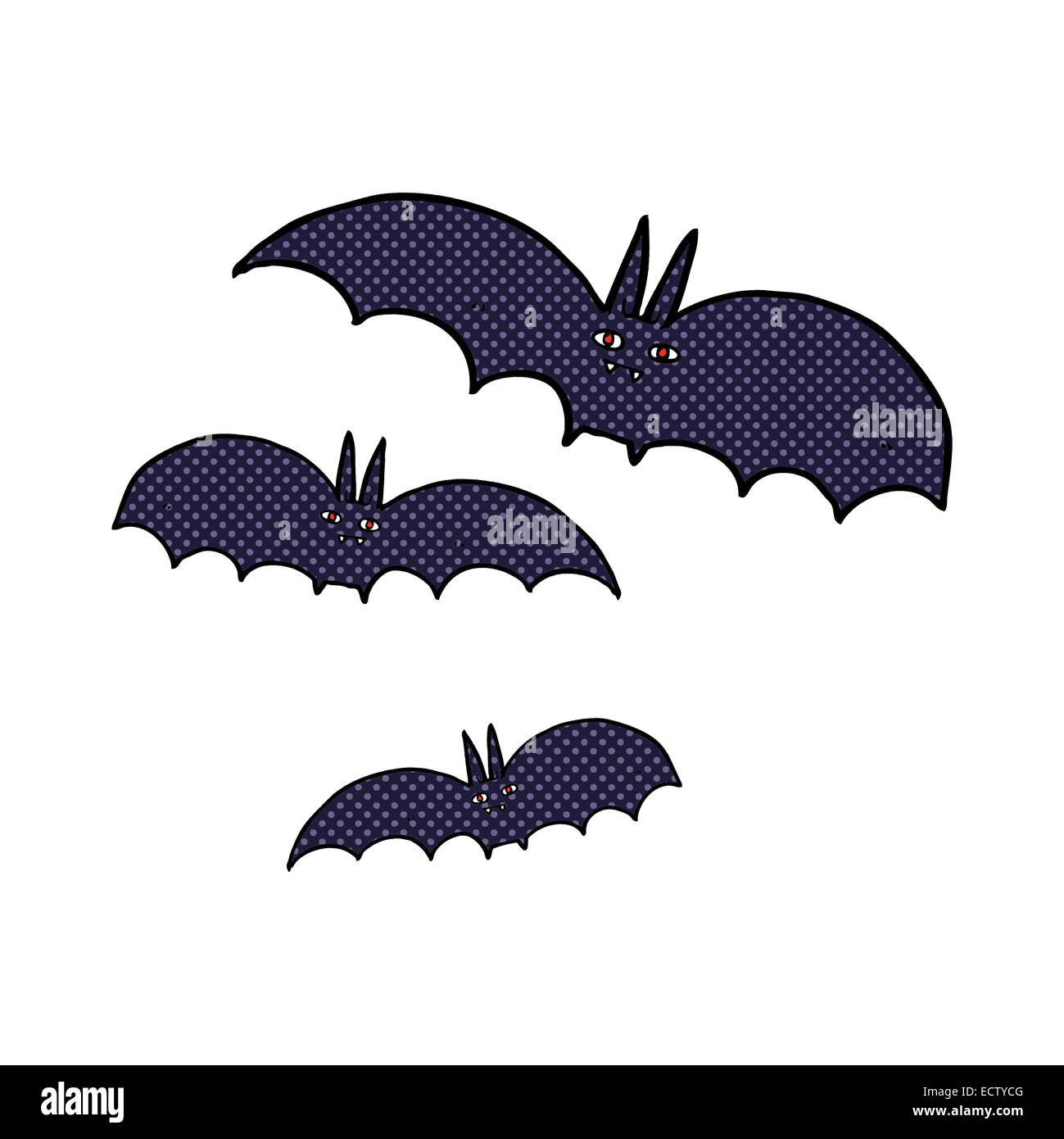retro comic book style cartoon vampire bats Stock Vector Image & Art ...