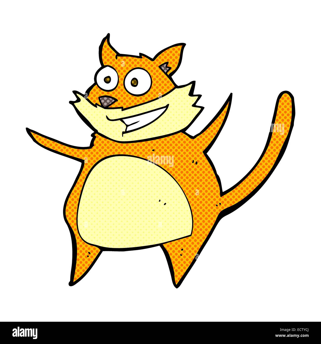 funny retro comic book style cartoon cat Stock Vector Image & Art - Alamy