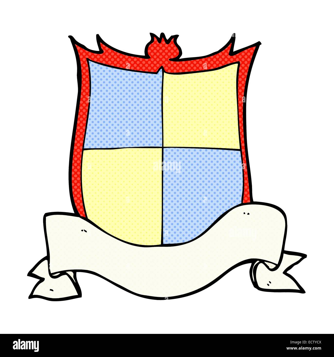 heraldry retro comic book style cartoon Stock Vector Image & Art - Alamy