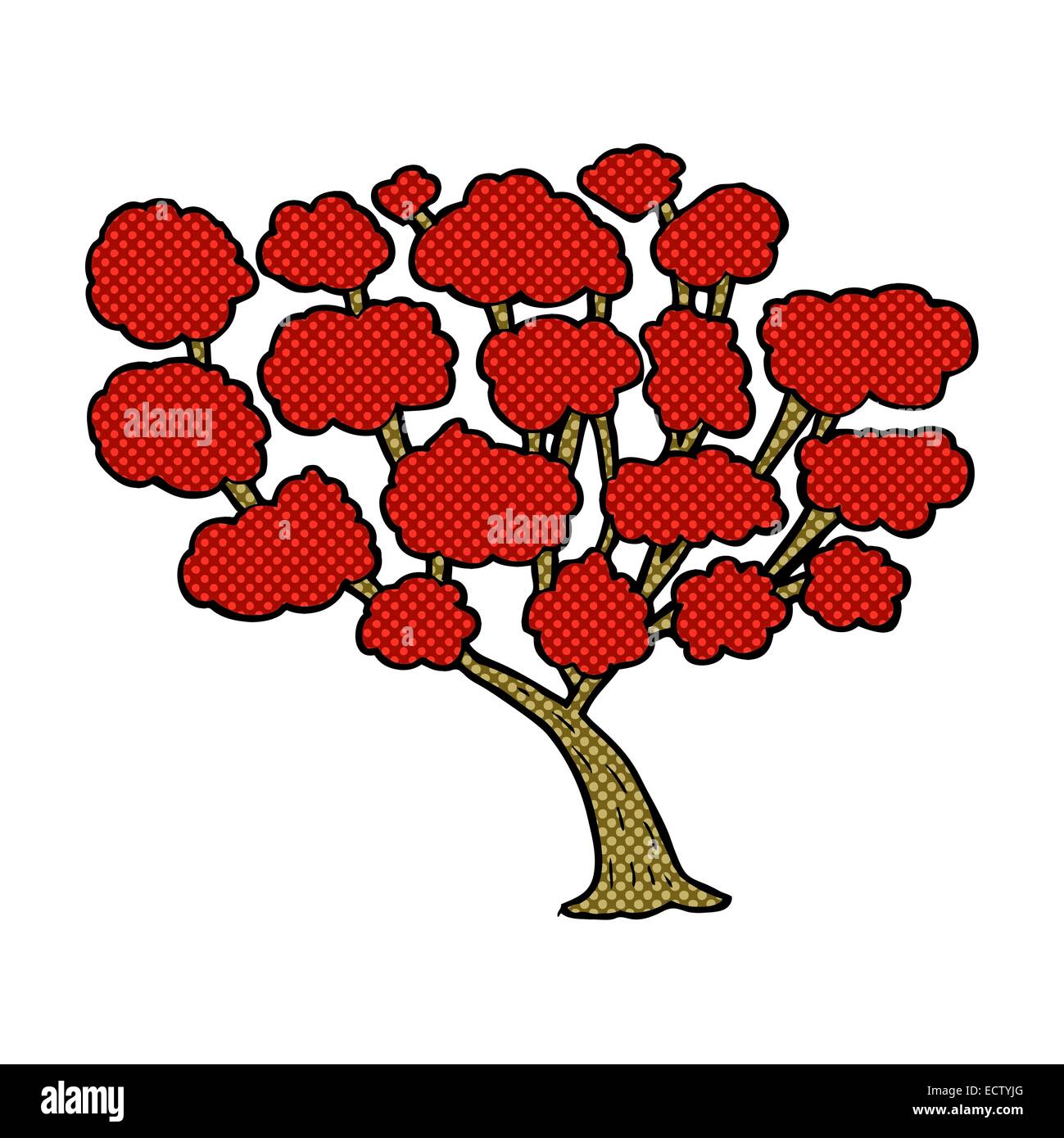 retro comic book style cartoon tree Stock Vector Image & Art - Alamy