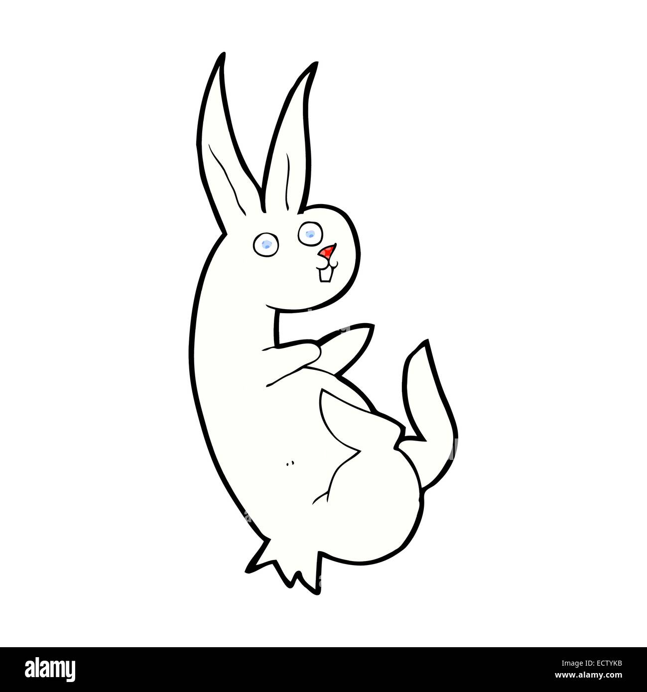 cute retro comic book style cartoon rabbit Stock Vector Image & Art - Alamy