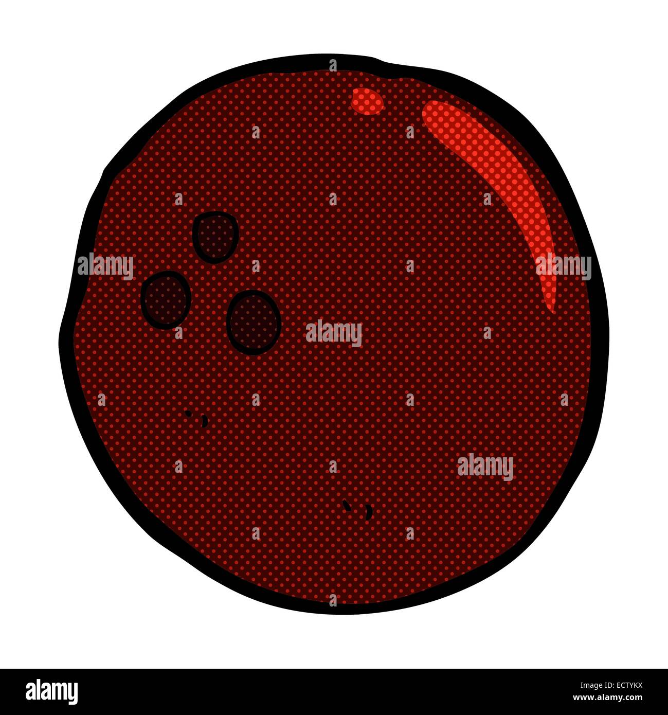 retro comic book style cartoon bowling ball Stock Vector Image & Art ...