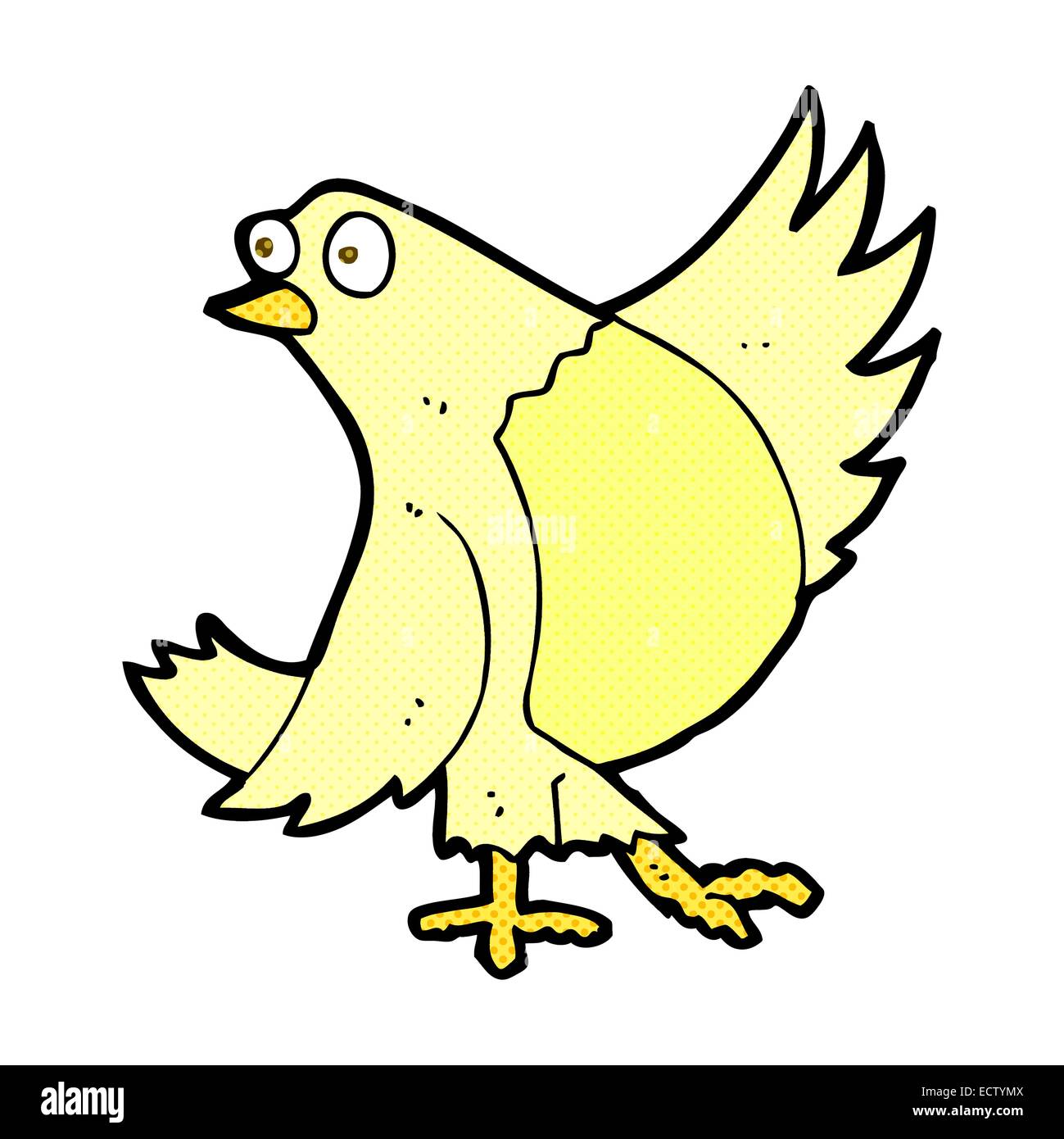 retro comic book style cartoon dancing bird Stock Vector Image & Art ...