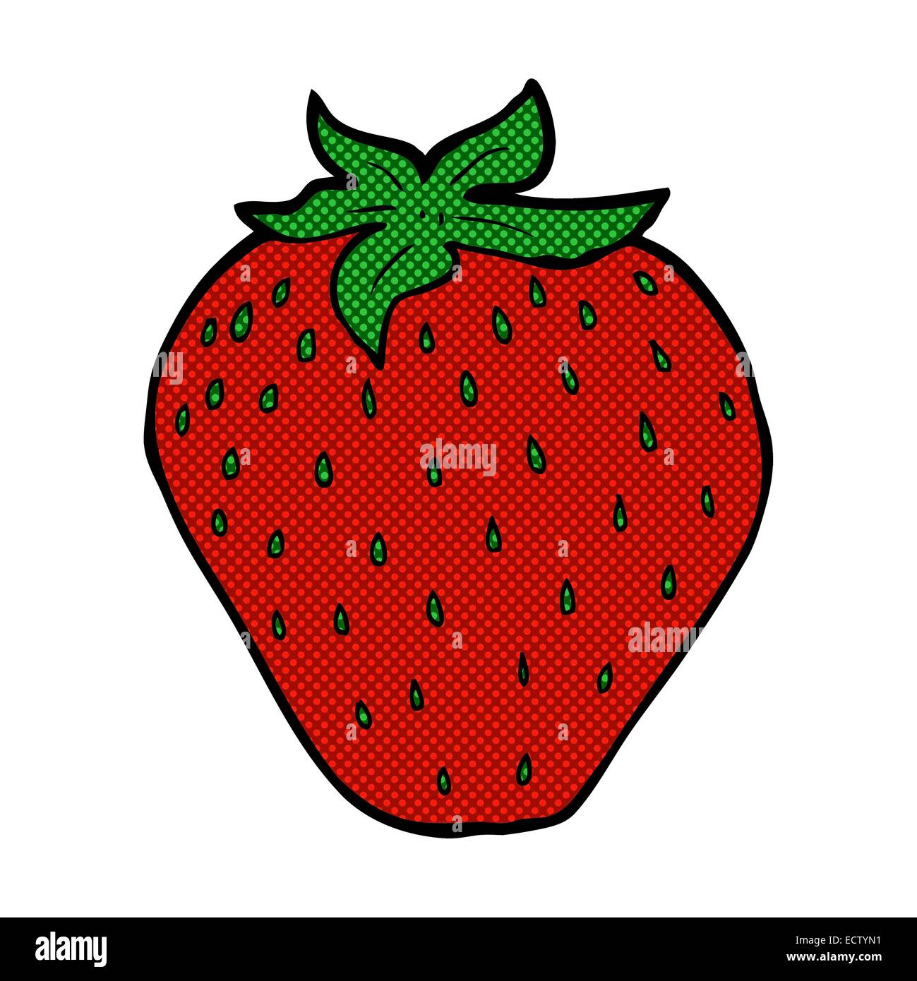 retro comic book style cartoon strawberry Stock Vector Image & Art - Alamy
