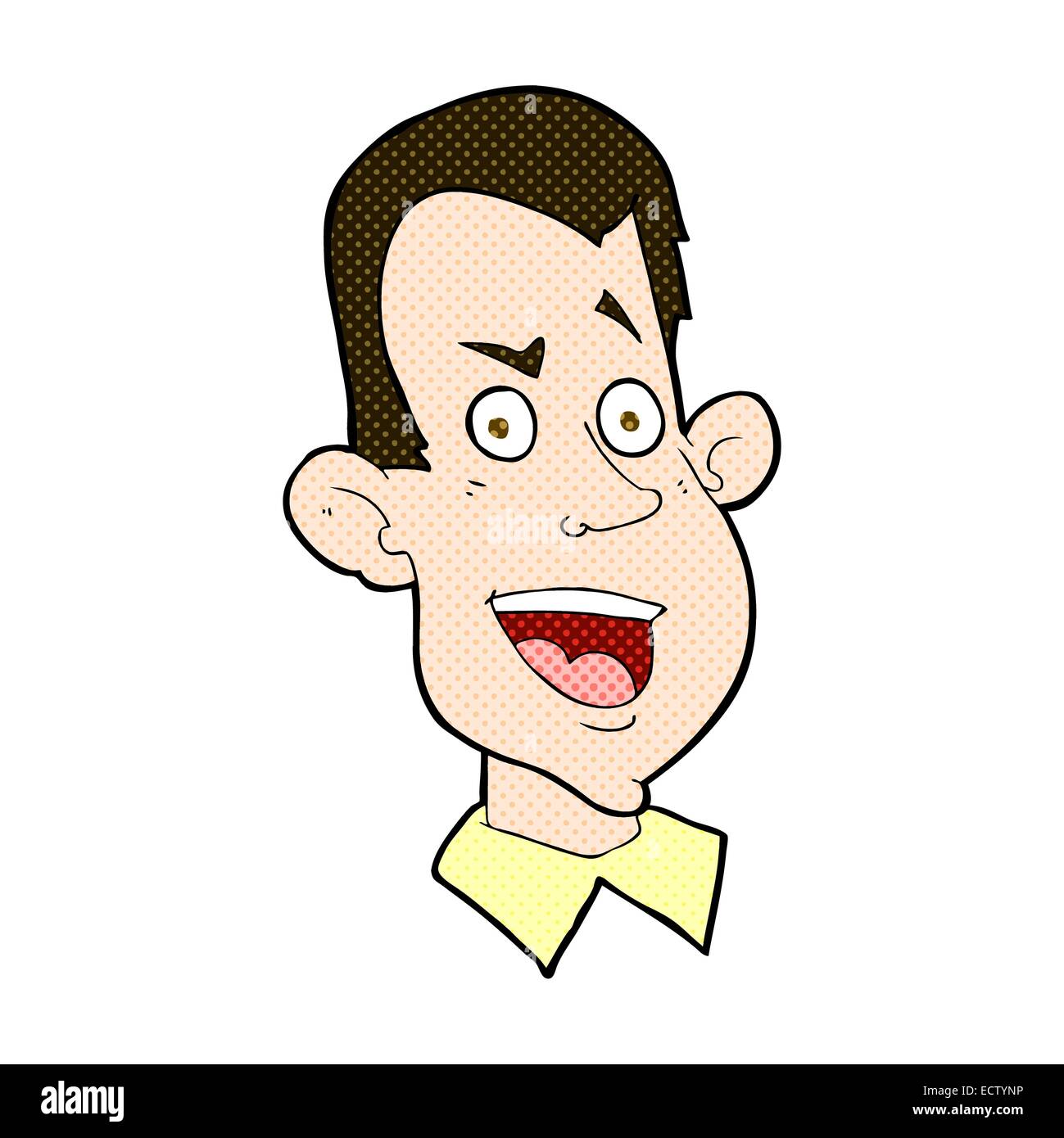 retro comic book style cartoon male face Stock Vector Image & Art - Alamy