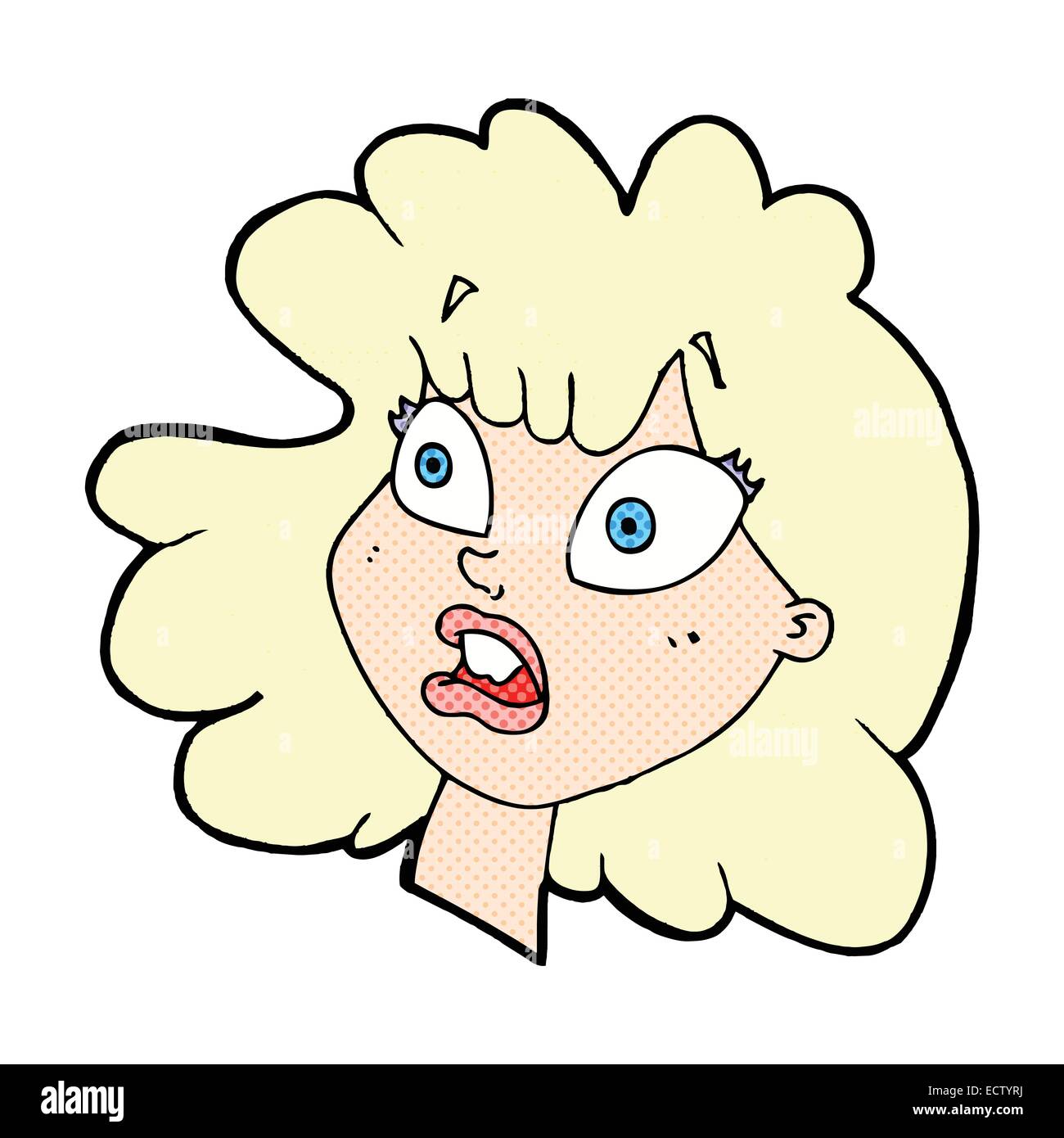 Frightened woman and book Stock Vector Images - Alamy
