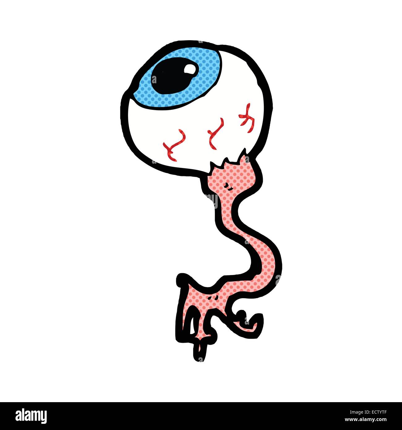retro comic book style cartoon gross eyeball Stock Vector Image & Art ...