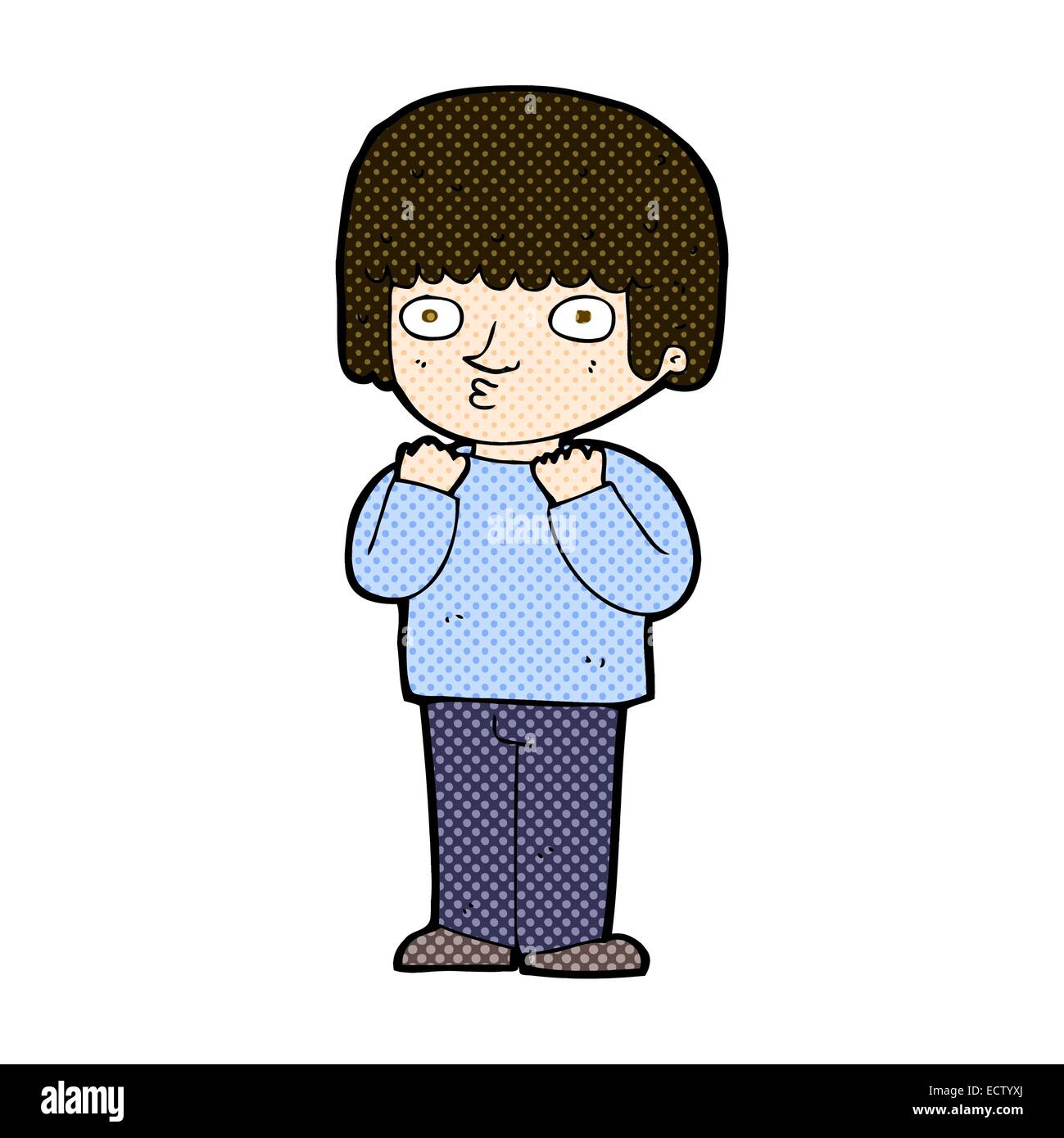 retro comic book style cartoon surprised man Stock Vector Image & Art ...