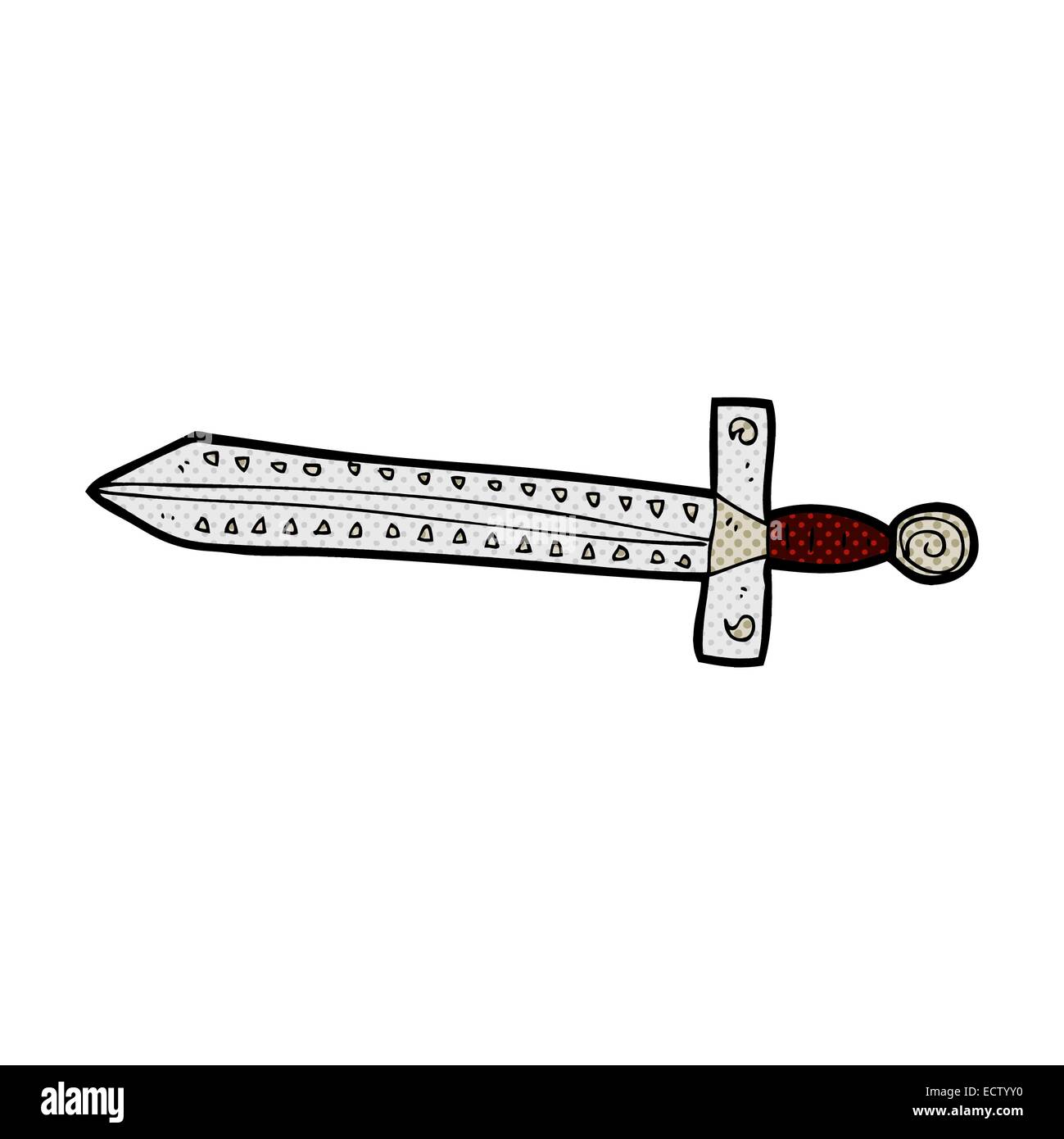 retro comic book style cartoon sword Stock Vector Image & Art - Alamy