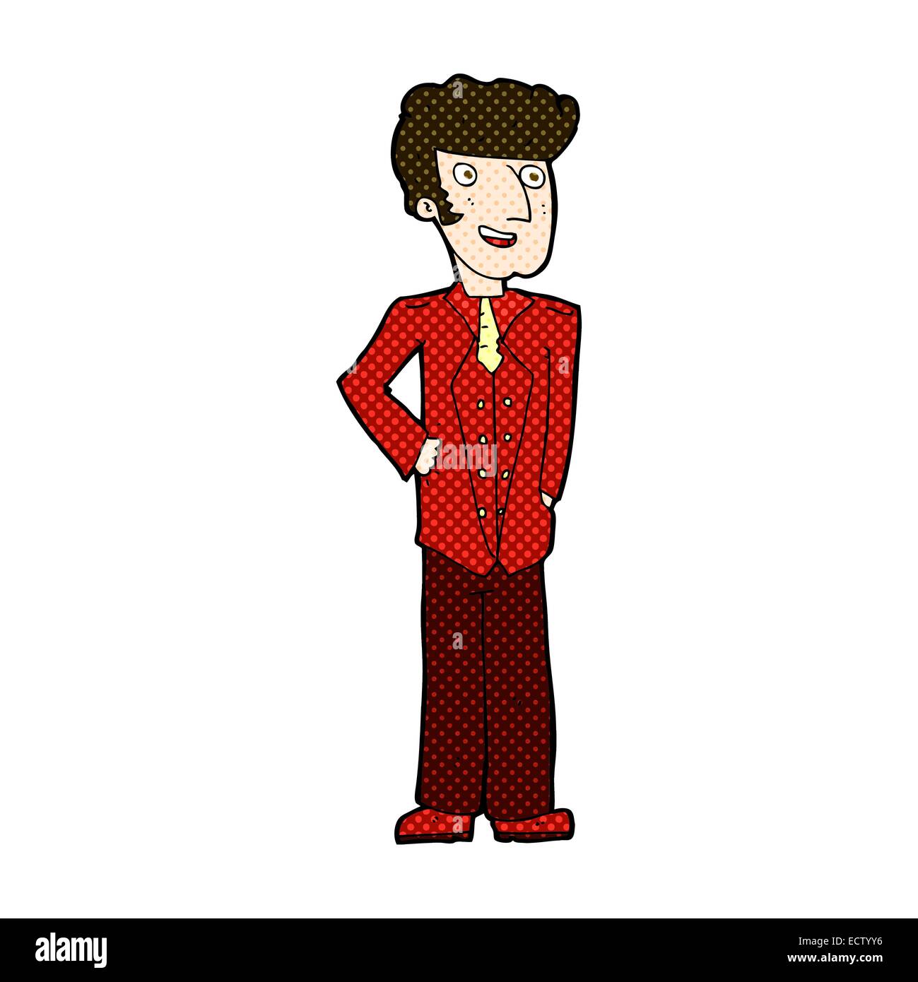 retro comic book style cartoon upperclass man Stock Vector Image & Art ...