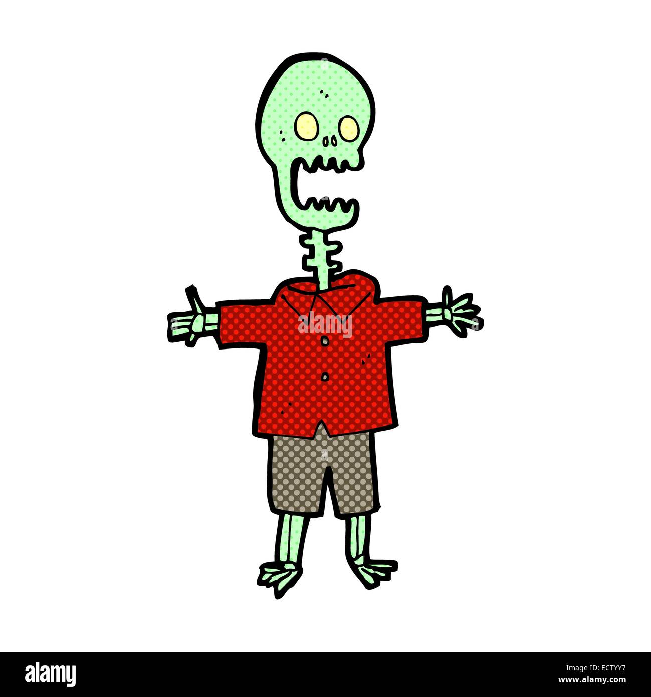 retro comic book style cartoon skeleton Stock Vector Image & Art - Alamy