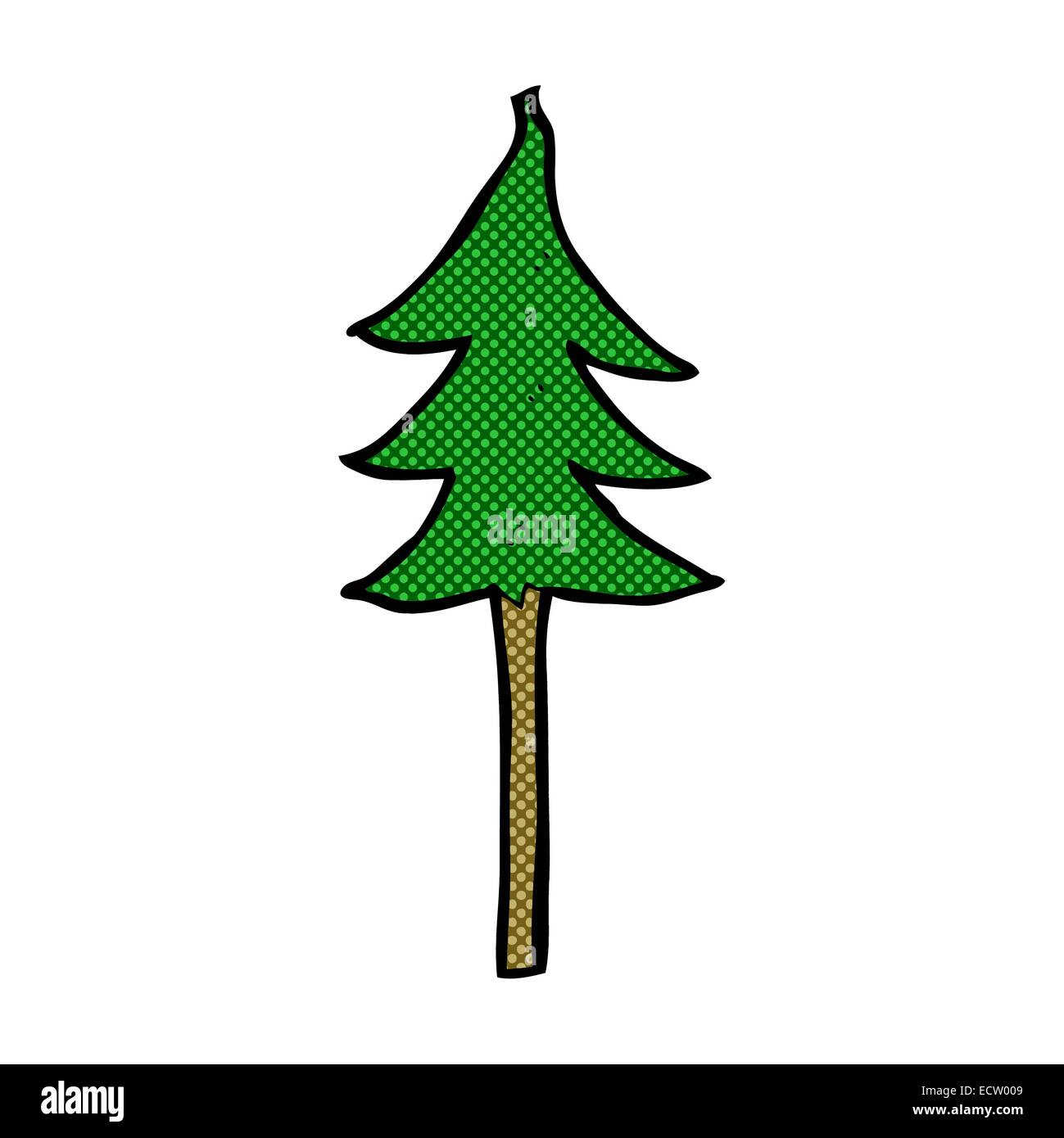 retro comic book style cartoon tree symbol Stock Vector Image & Art - Alamy