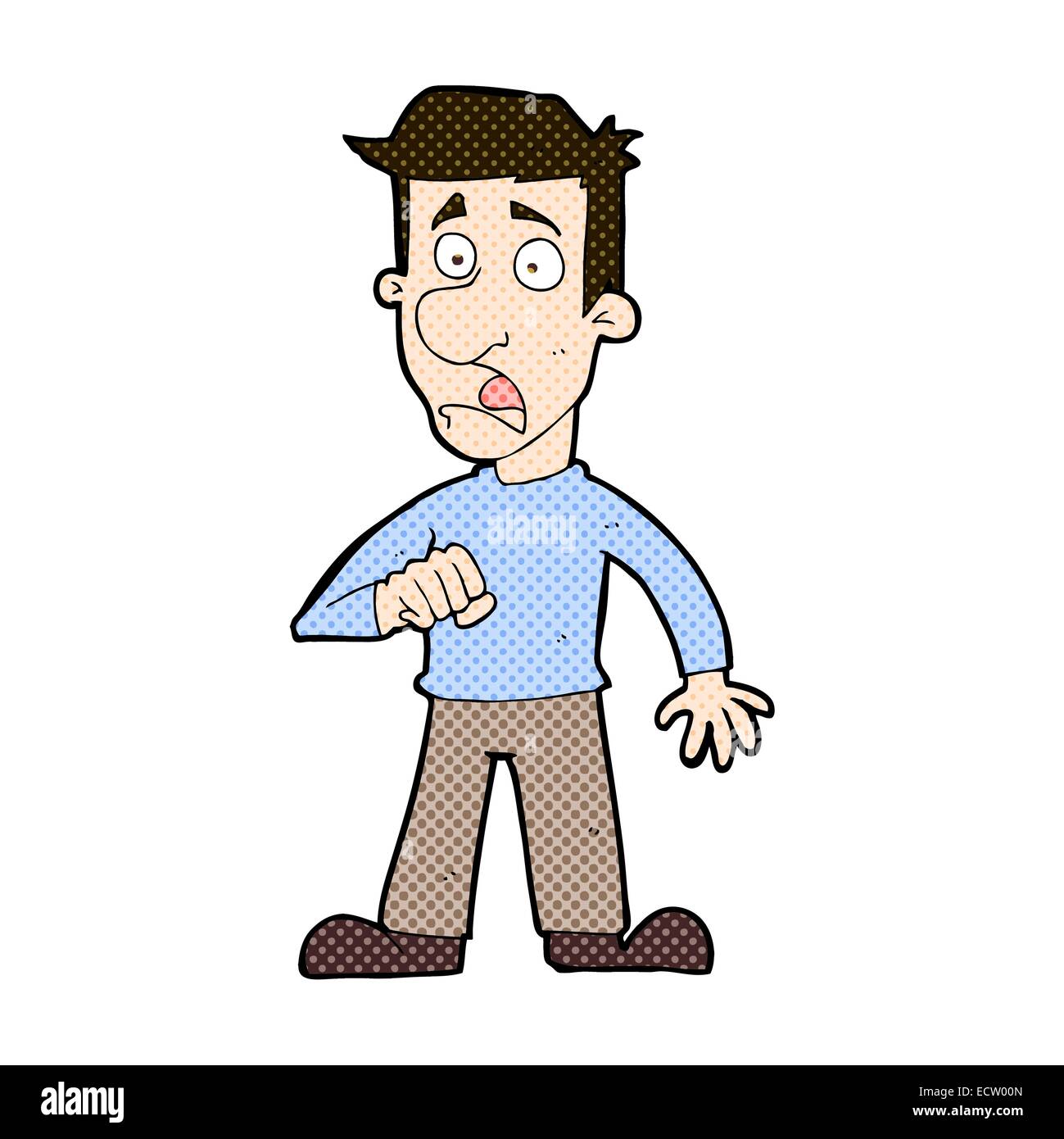 retro comic book style cartoon shocked man Stock Vector Image & Art - Alamy