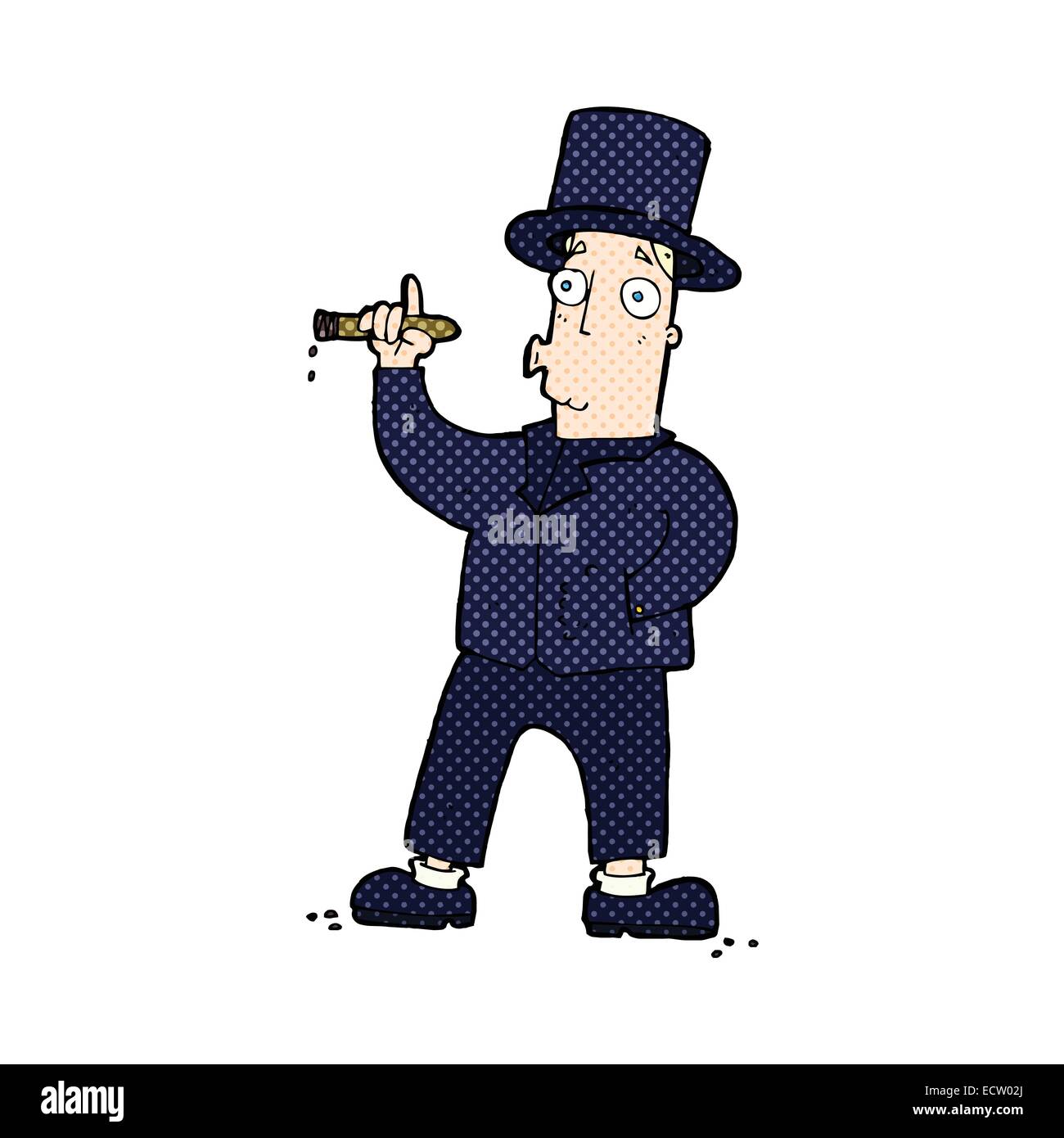 retro comic book style cartoon smoking gentleman Stock Vector Image ...